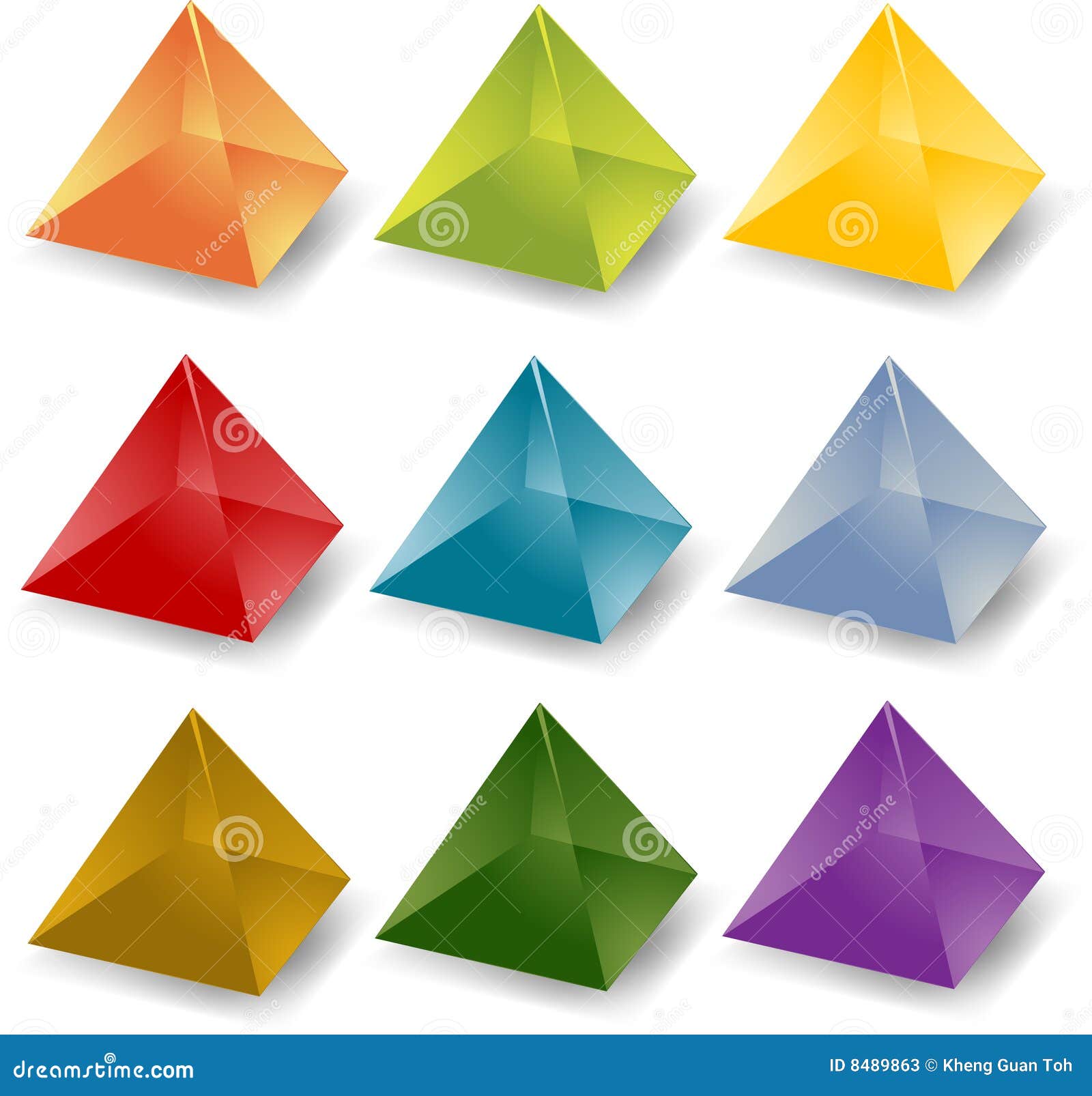Pyramid icons stock illustration. Illustration of aqua - 8489863