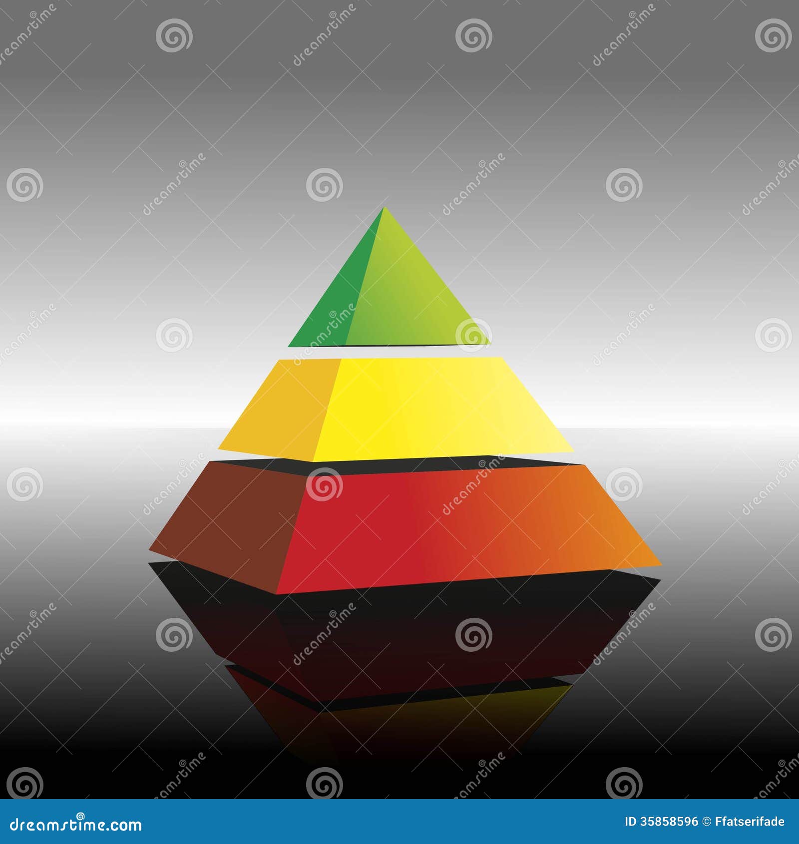 Pyramid stock illustration. Illustration of mirroring - 35858596