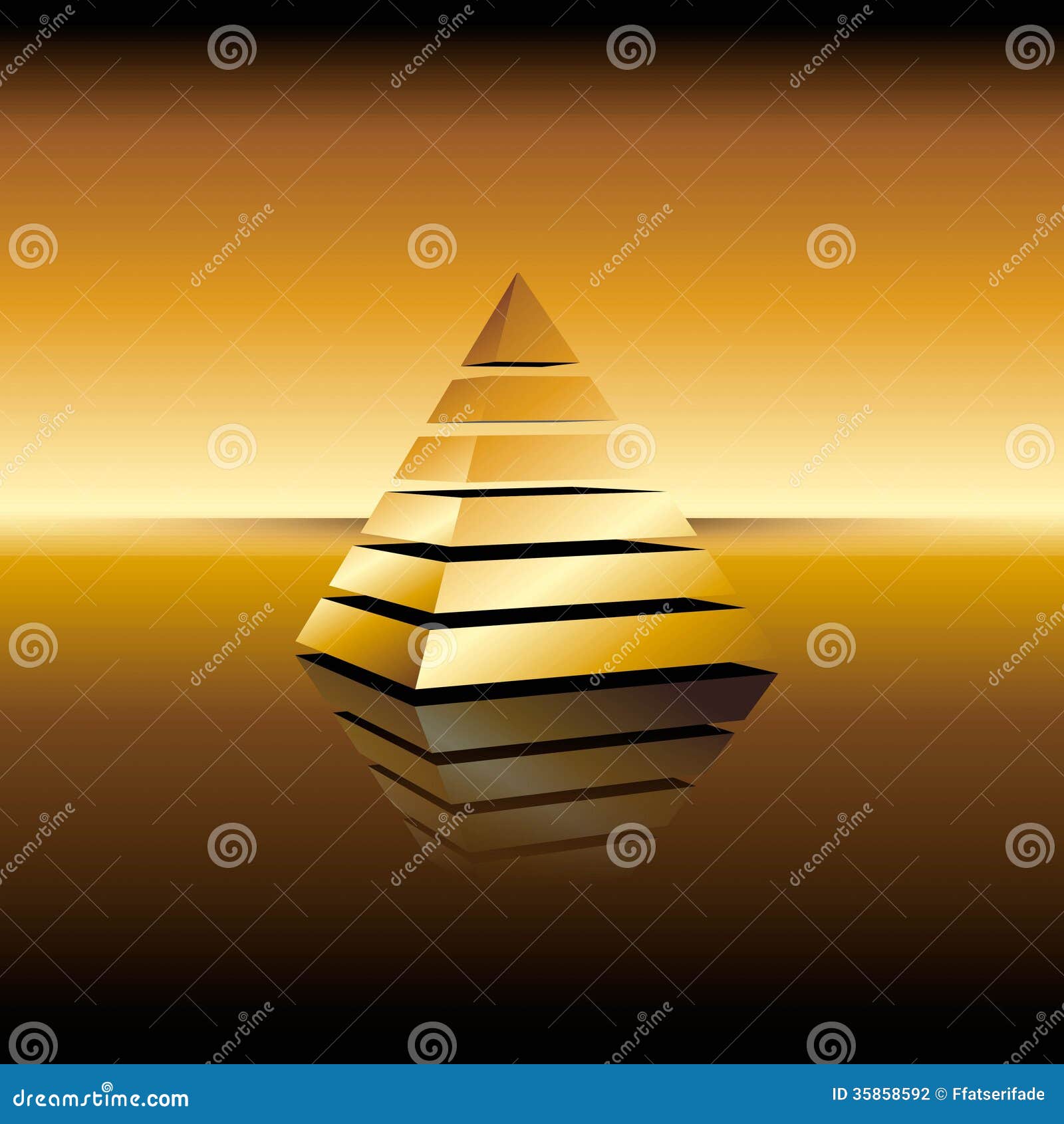 Pyramid stock illustration. Illustration of establishment - 35858592