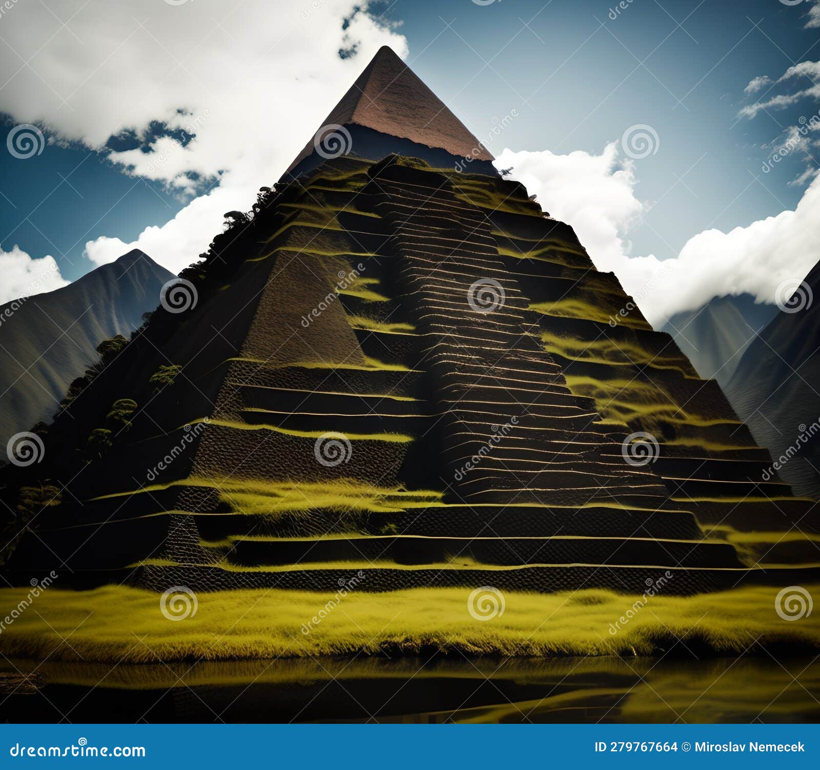 Pyramid Of Incas, Generative AI Illustration Royalty-Free Stock Image ...