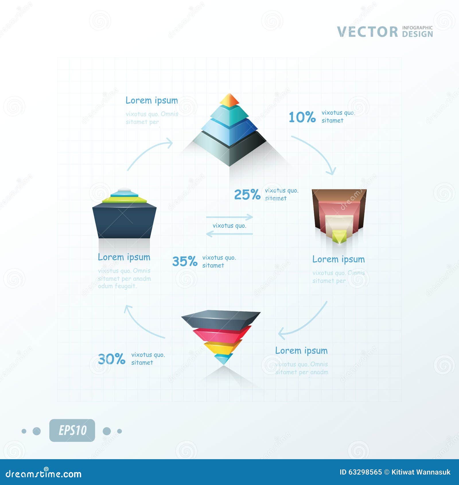 Pyramid Infographic Design, Arrow Draw Design Stock Vector ...