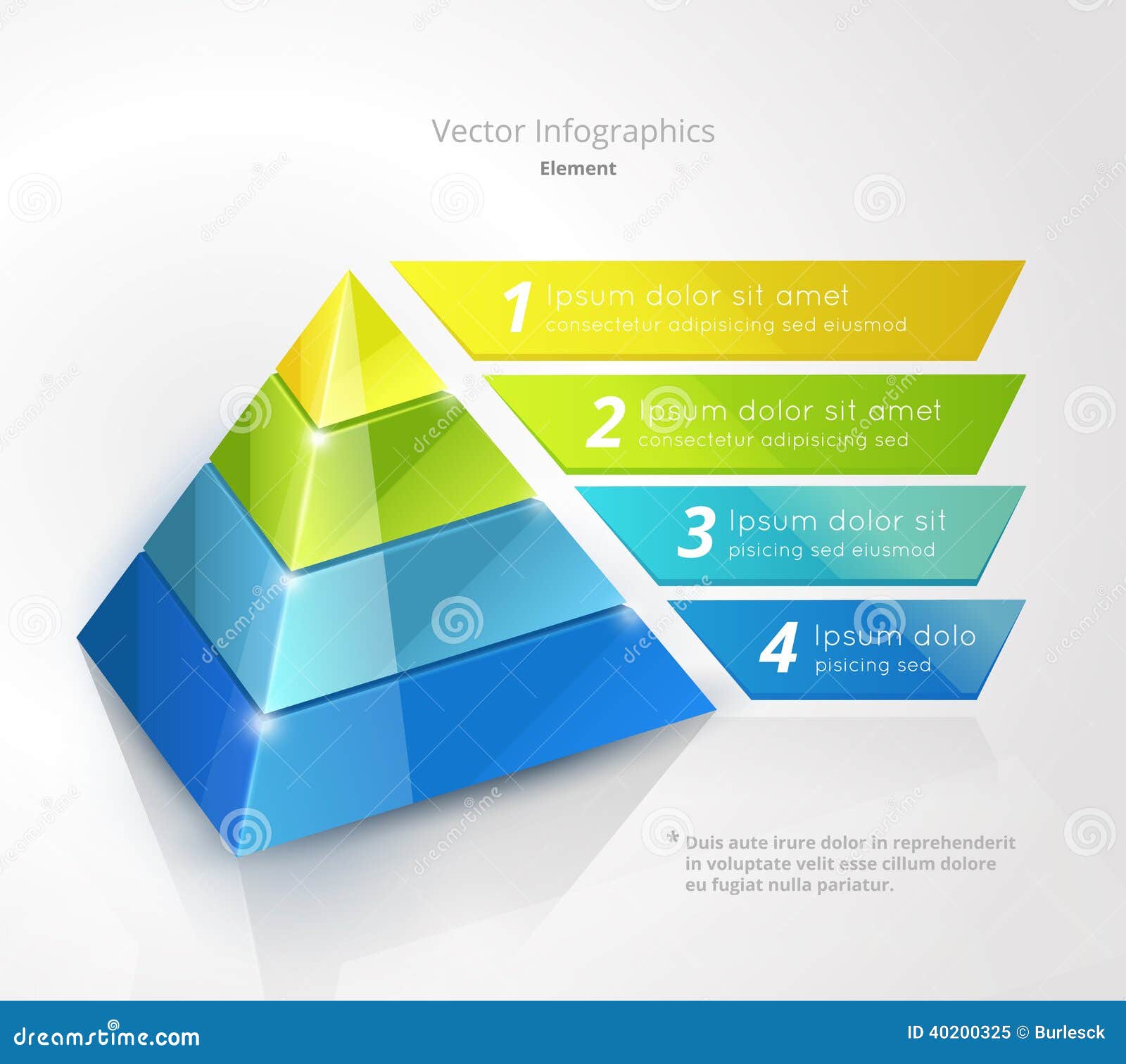 Pyramid infographic stock vector. Illustration of graphical - 40200325