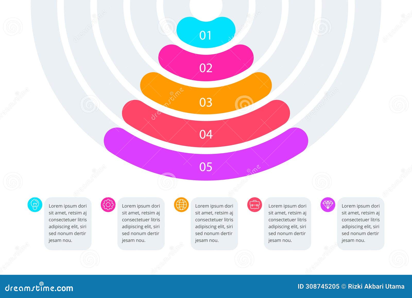 Pyramid, Level, and Hierarchy Infographic Template for Presentation ...