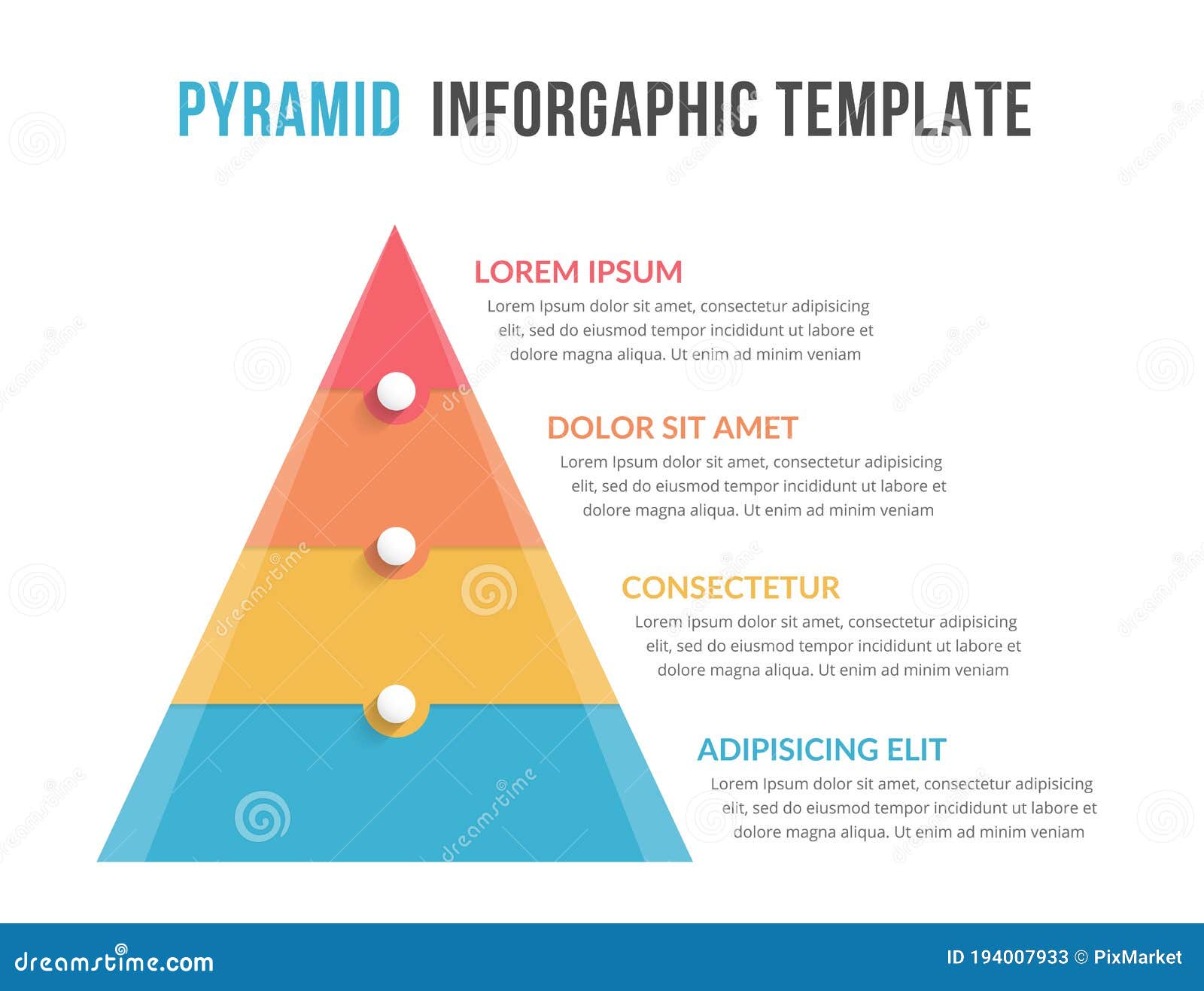 Pyramid Infographics stock vector. Illustration of graphic - 194007933