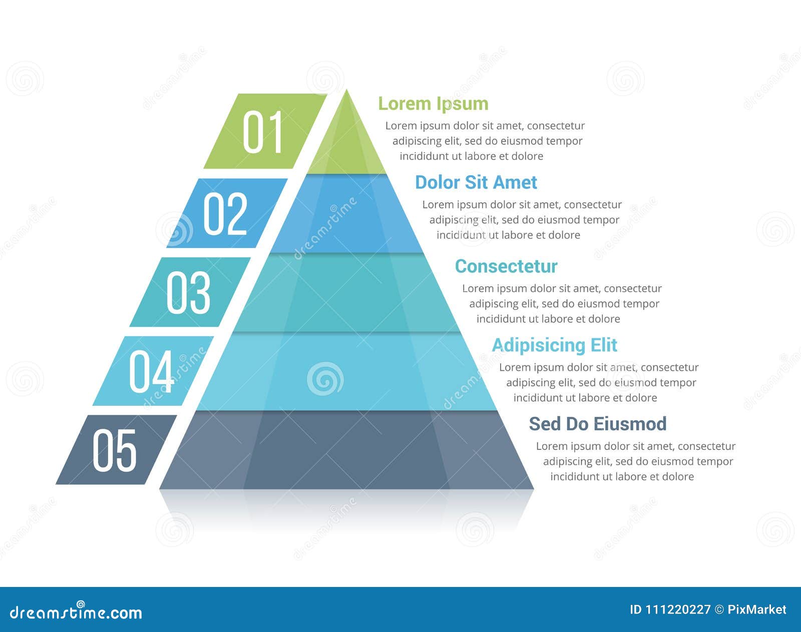 Pyramid Infographics stock vector. Illustration of sign - 111220227