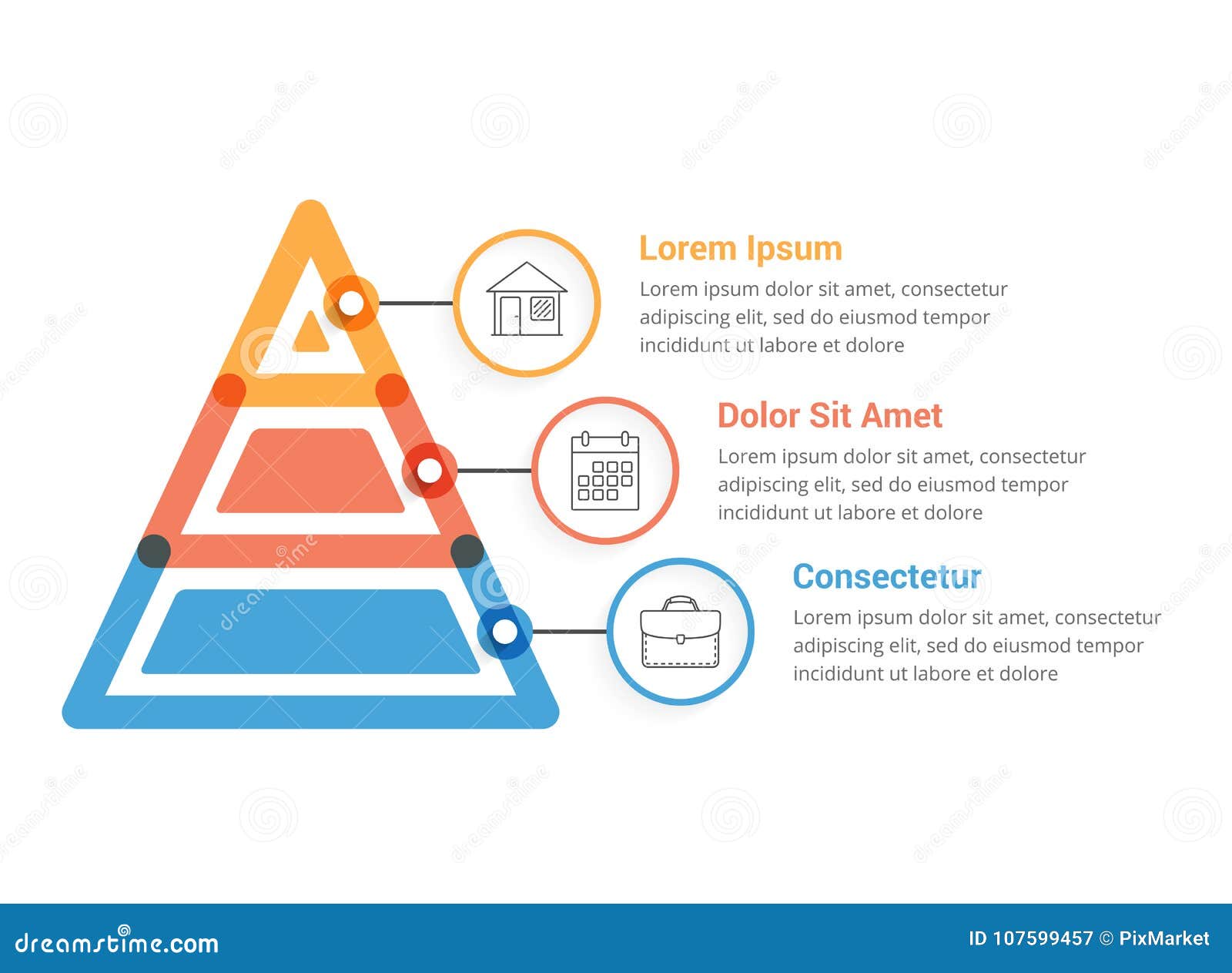 Pyramid Infographics stock vector. Illustration of pyramidal - 107599457