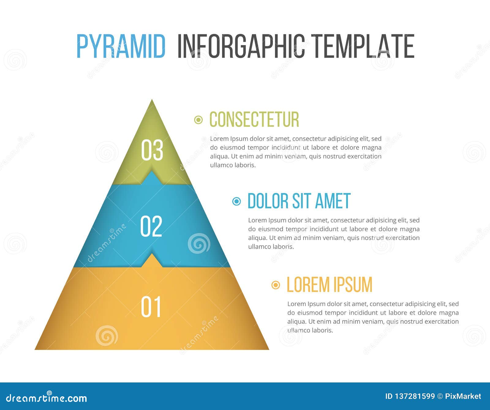 Pyramid Infographics stock vector. Illustration of symbol - 137281599