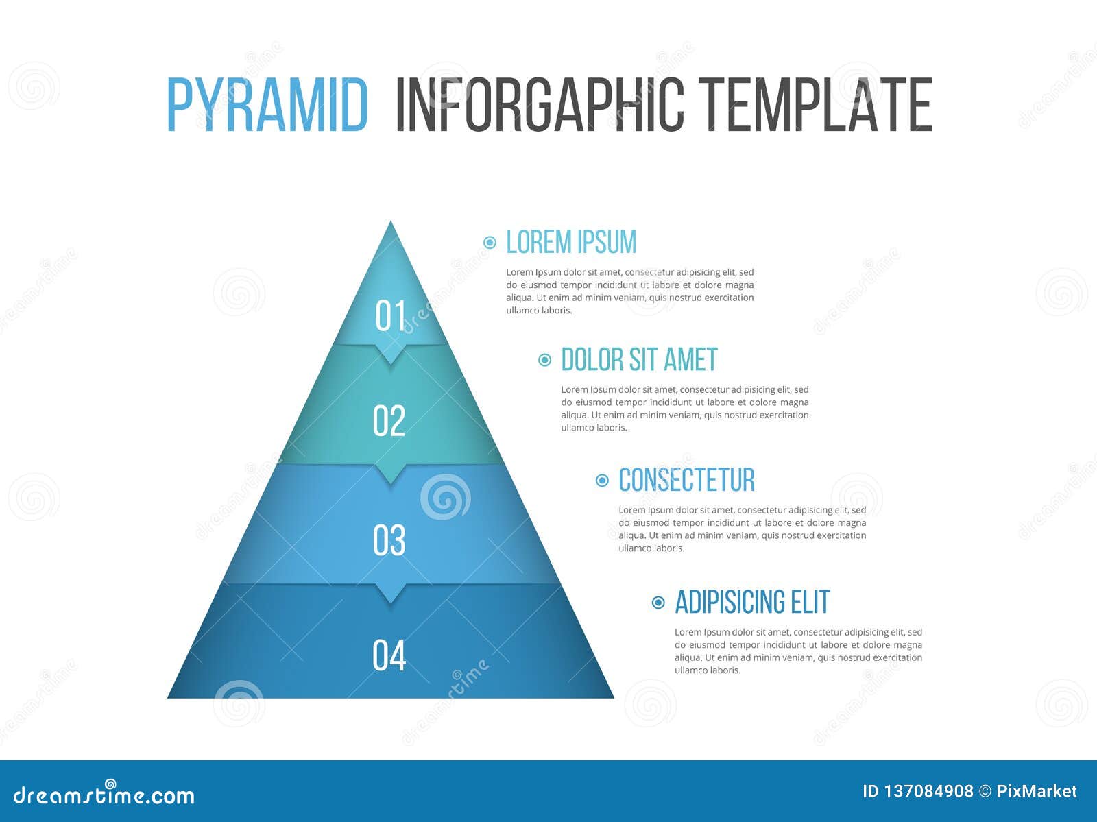 Pyramid Infographics stock vector. Illustration of graph - 137084908