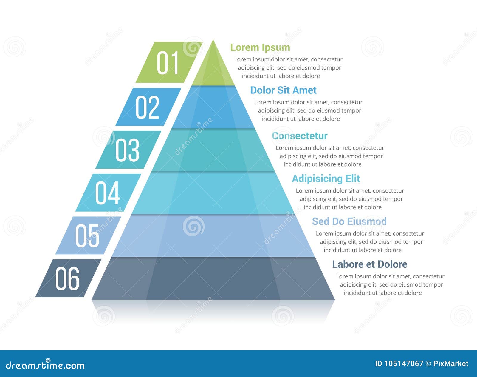 Pyramid Infographics stock vector. Illustration of chart - 105147067