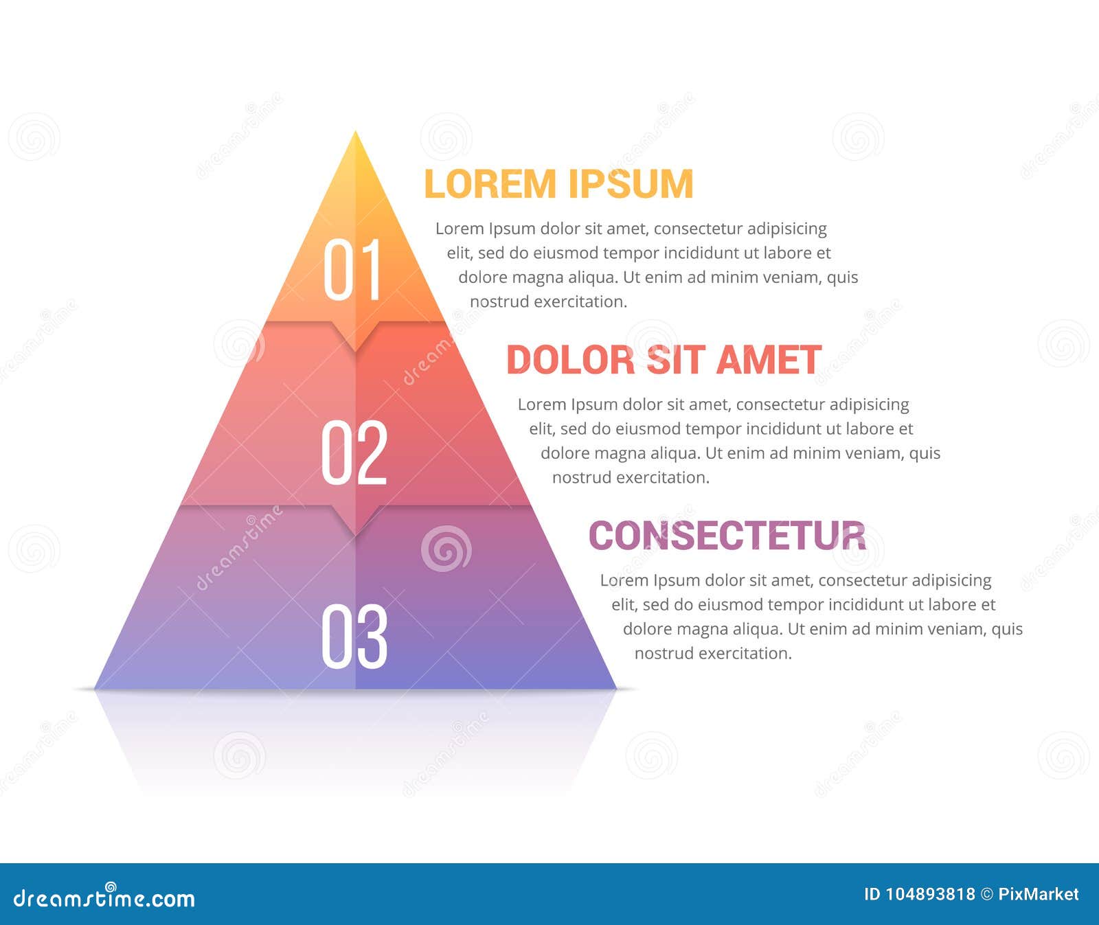 Pyramid Infographics stock vector. Illustration of pyramidal - 104893818