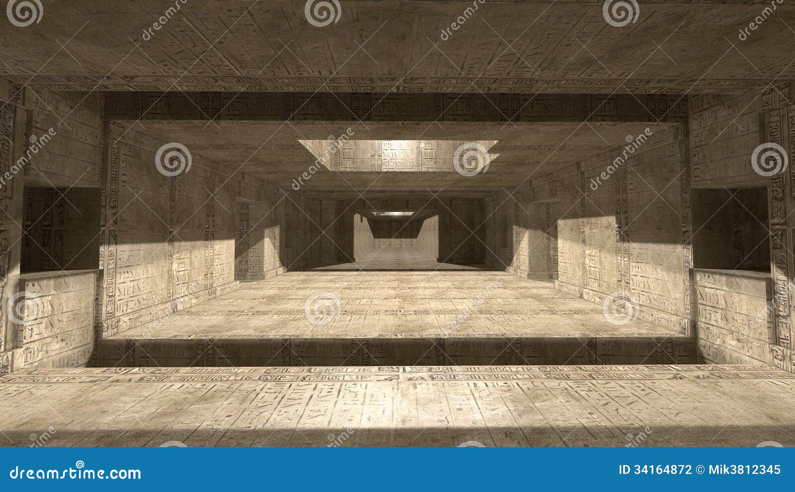 Pyramid interior SCIFI stock illustration. Illustration of space - 34164872