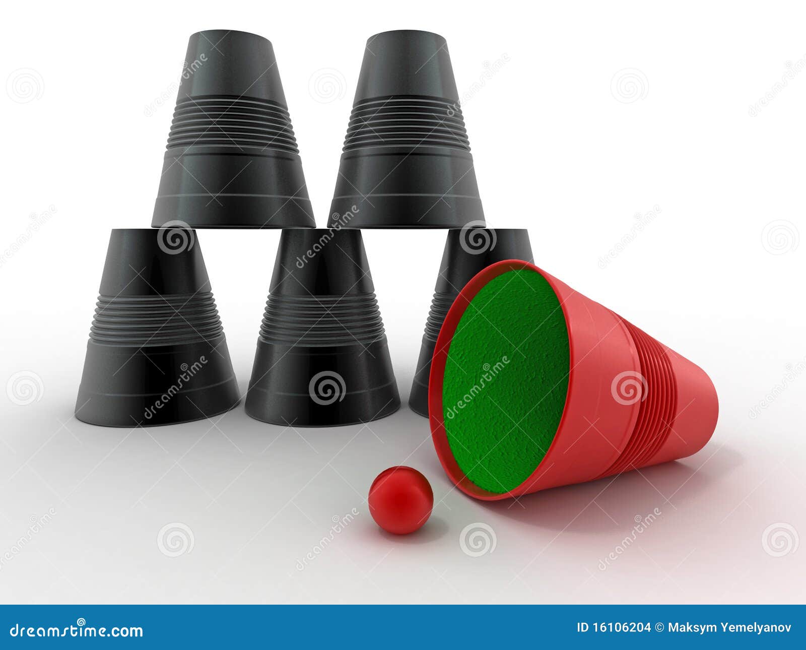 Pyramid from Inverted Plastic Cups Stock Illustration - Illustration of ...