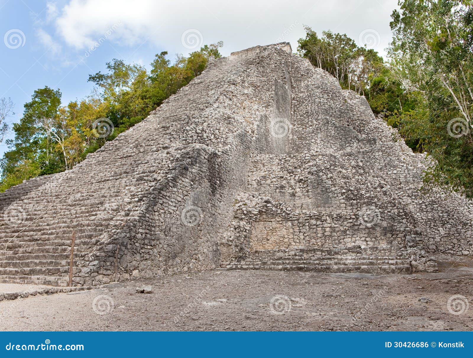 Pyramid .Kabah Mayan Ruins in Mexico Stock Photo - Image of toltec ...