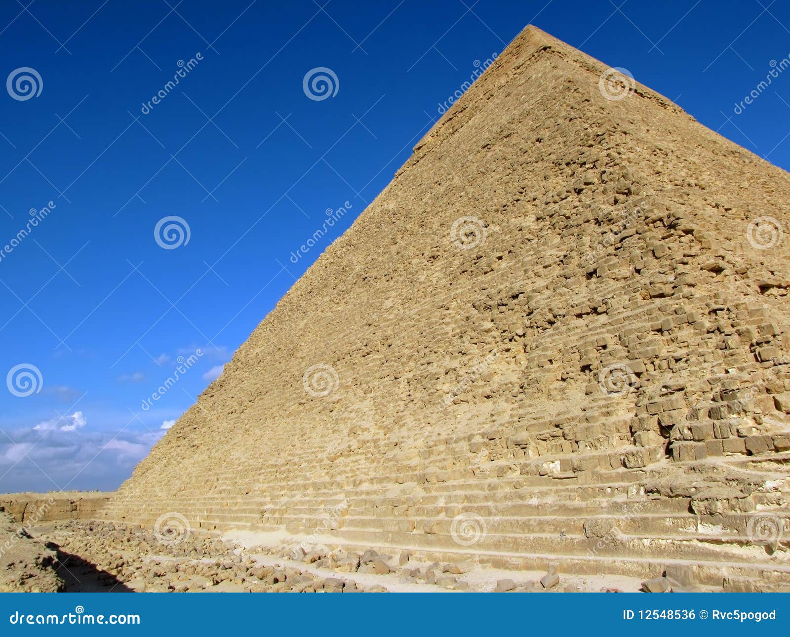 Pyramid of Khafre (Chephren) Stock Photo - Image of dimension ...