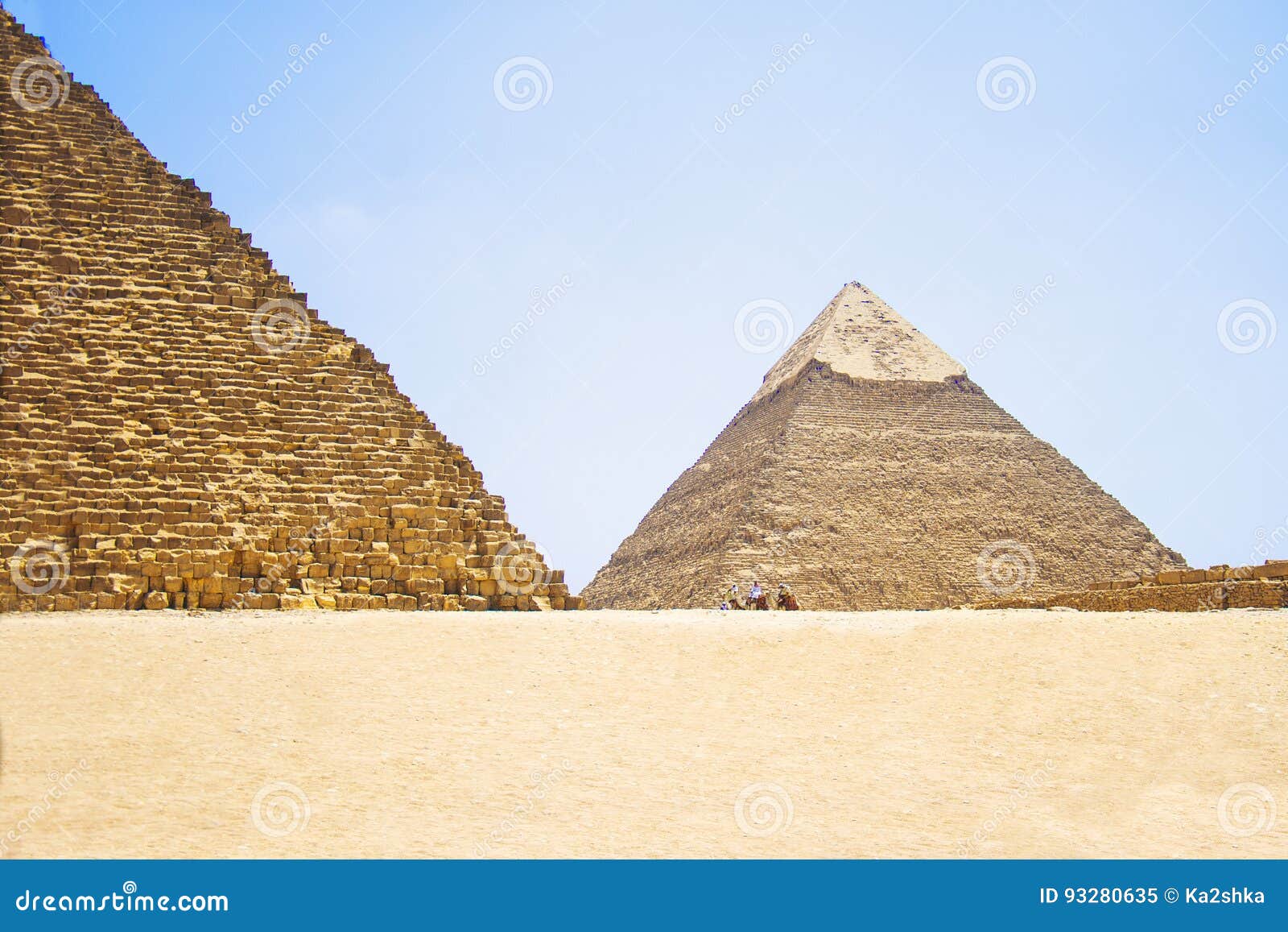 Pyramid of Khafre. View of the Giza Pyramids. Egypt. Cairo. Stock Image ...