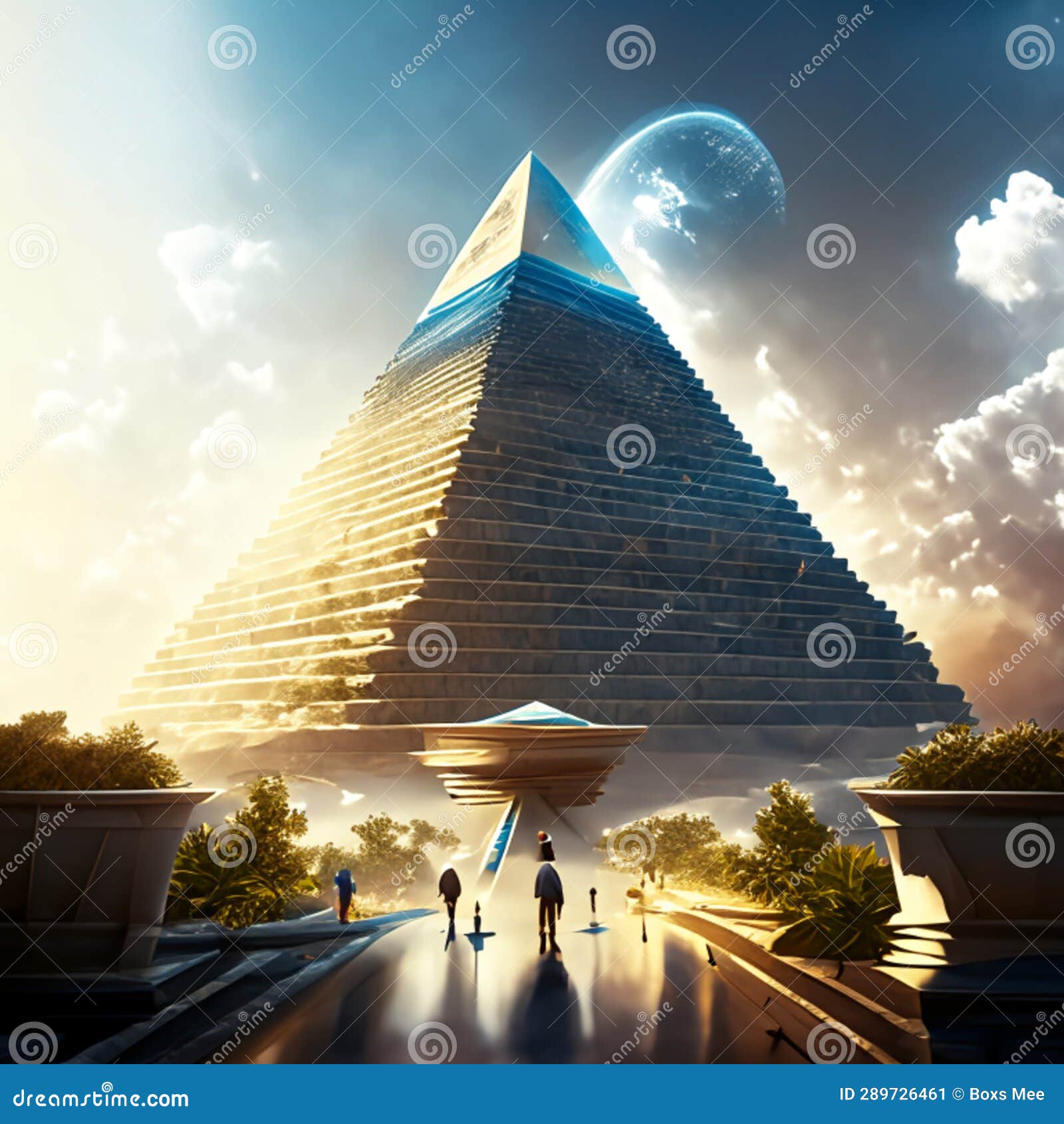 The Pyramid of Khufu in Cairo, Egypt. 3d Rendering Generative AI Stock ...