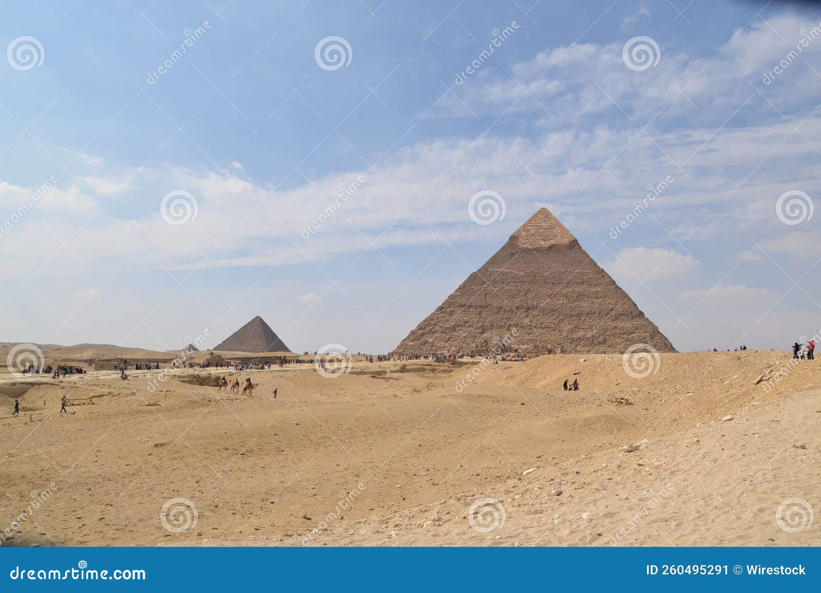 Pyramid of Khufu and Two Pyramids in Cairo Editorial Photo - Image of ...