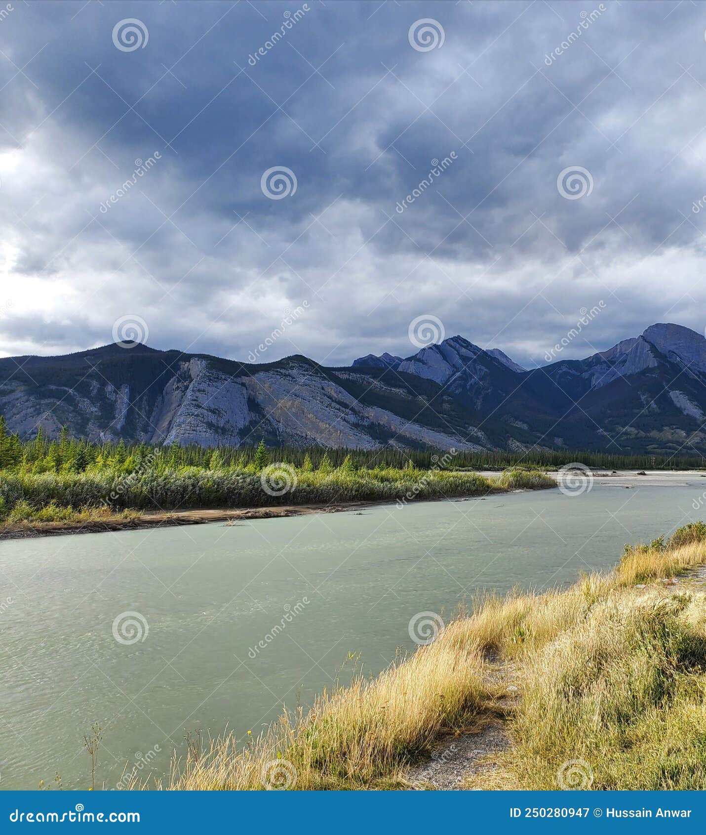 Pyramid Lake in Alberta Canada with Mountains. Stock Image - Image of ...