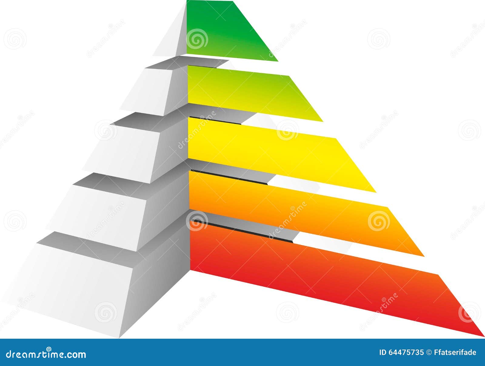 Pyramid with layers stock illustration. Illustration of stack - 64475735