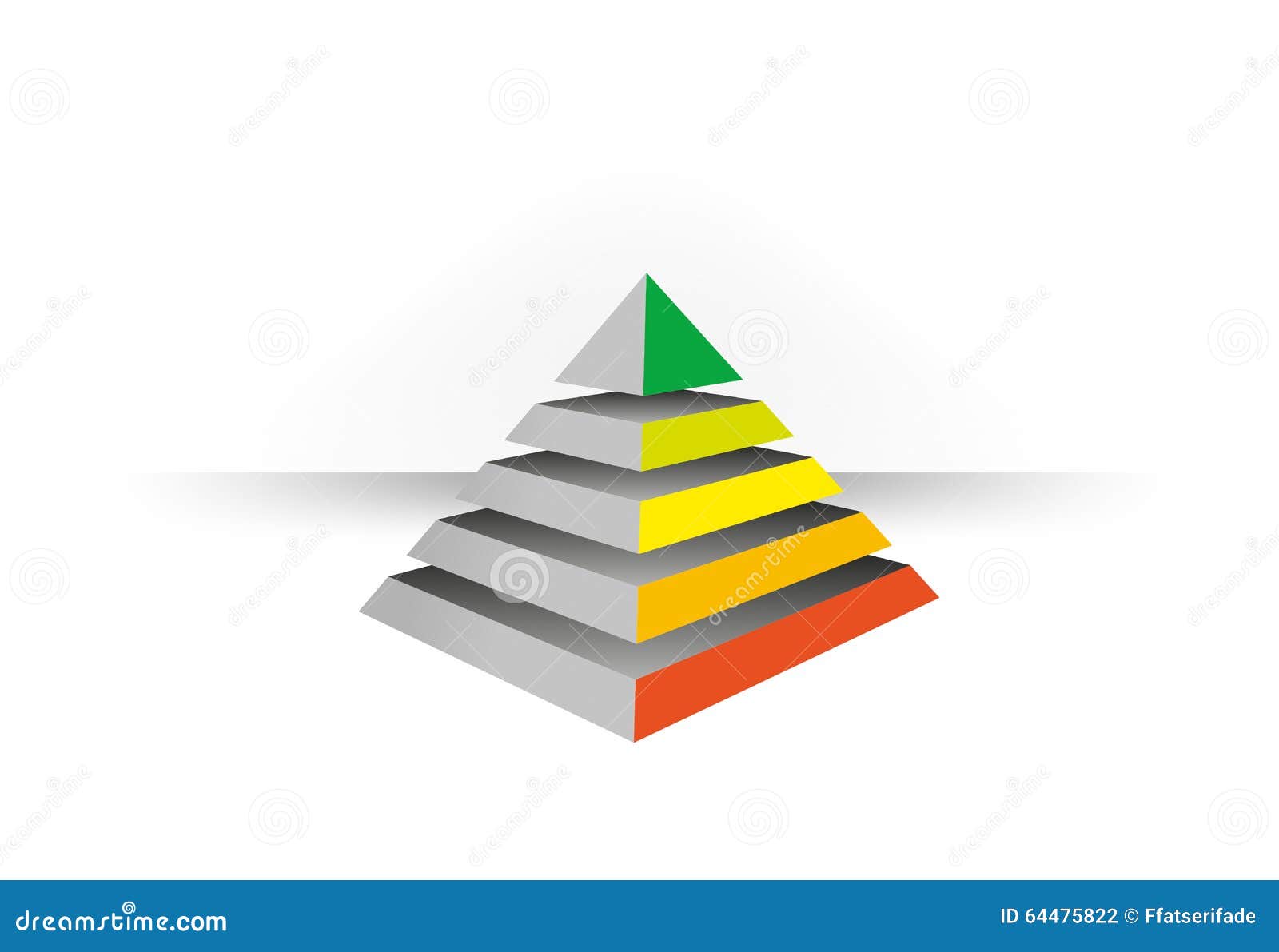 Pyramid with layers stock illustration. Illustration of design - 64475822