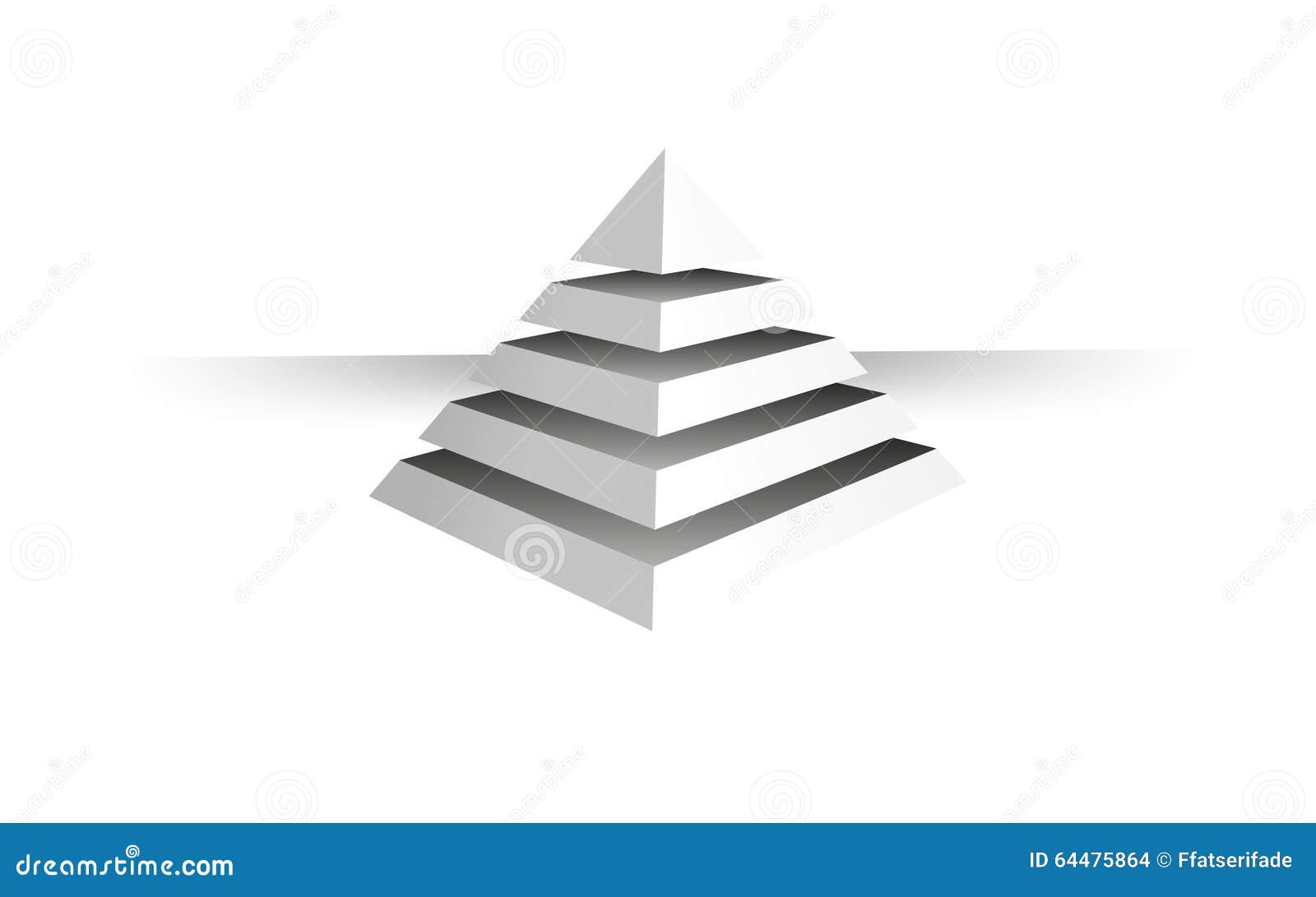 Pyramid with layers stock illustration. Illustration of decoration ...