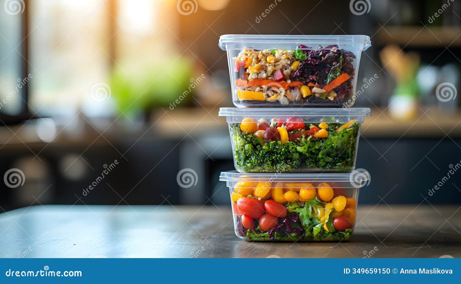Pyramid of Leftovers in a Glass Container: Organized for Easy Meal Prep ...
