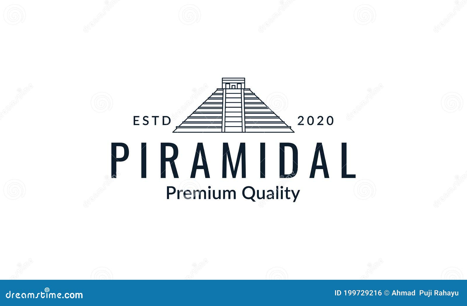Pyramid Line Art Outline Minimalist Logo Vector Illustration Design ...