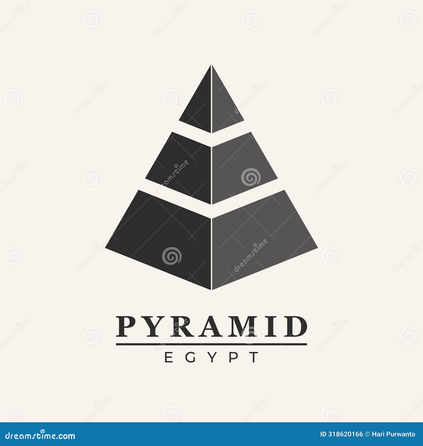 Pyramid Logo Design Vector Silhouette Stock Vector - Illustration of ...