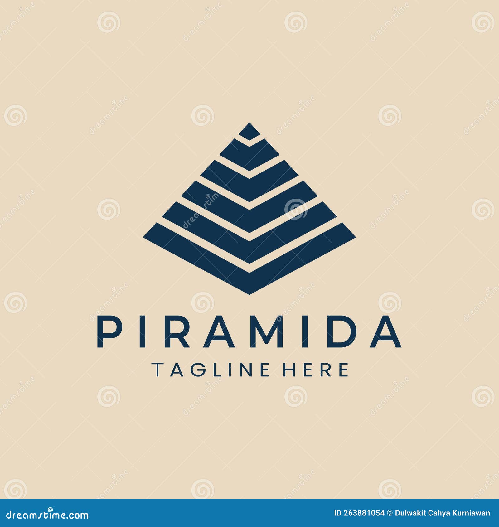 Pyramid Logo, Icon Template Design, with Emblem Illustration Stock ...