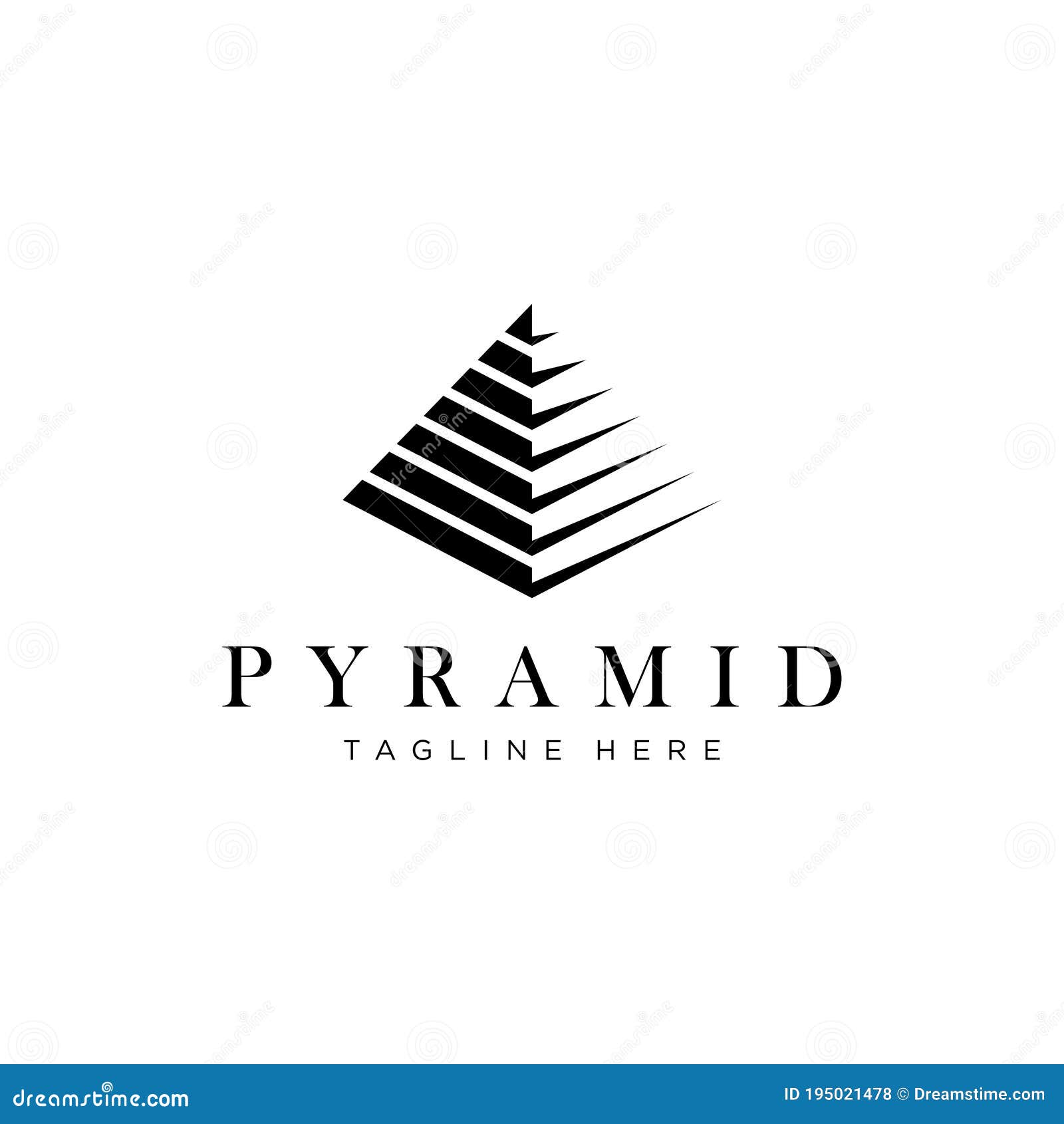Pyramid Logo Template Illustration. Stock Illustration - Illustration ...