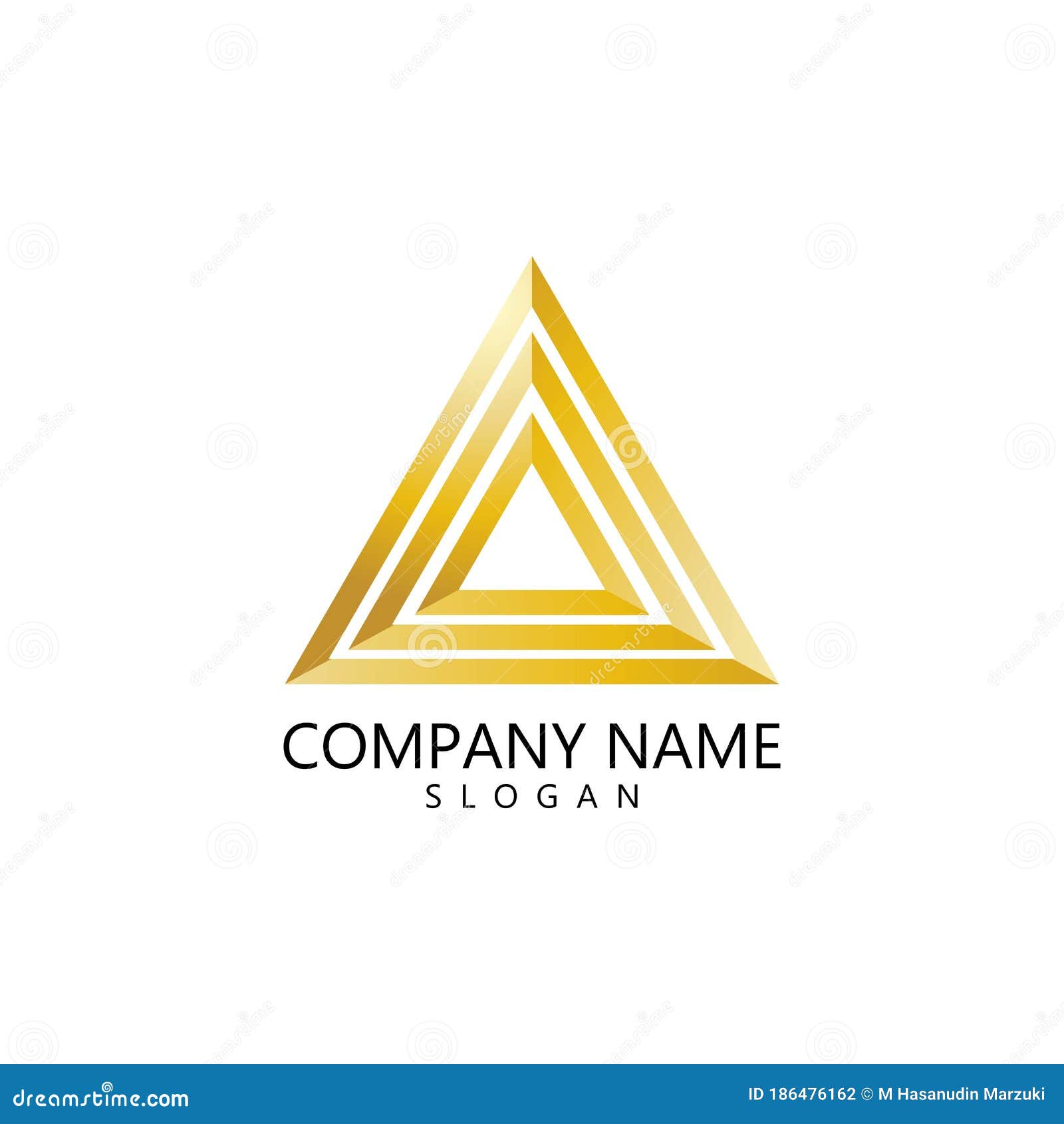 Pyramid Logo. Line Style Emblem. Pyramid Symbol With Optical Illusion ...