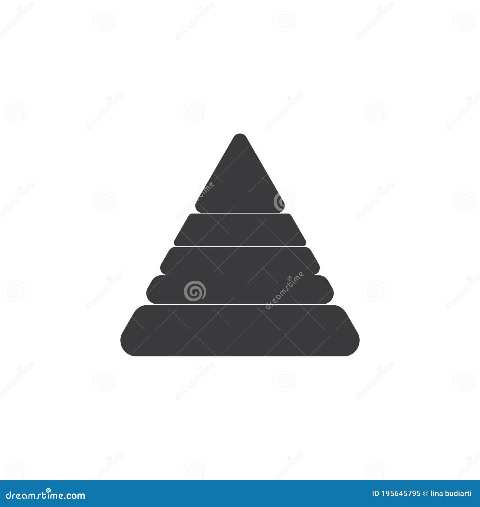 Pyramid Logo stock vector. Illustration of pyramid, loop - 195645795