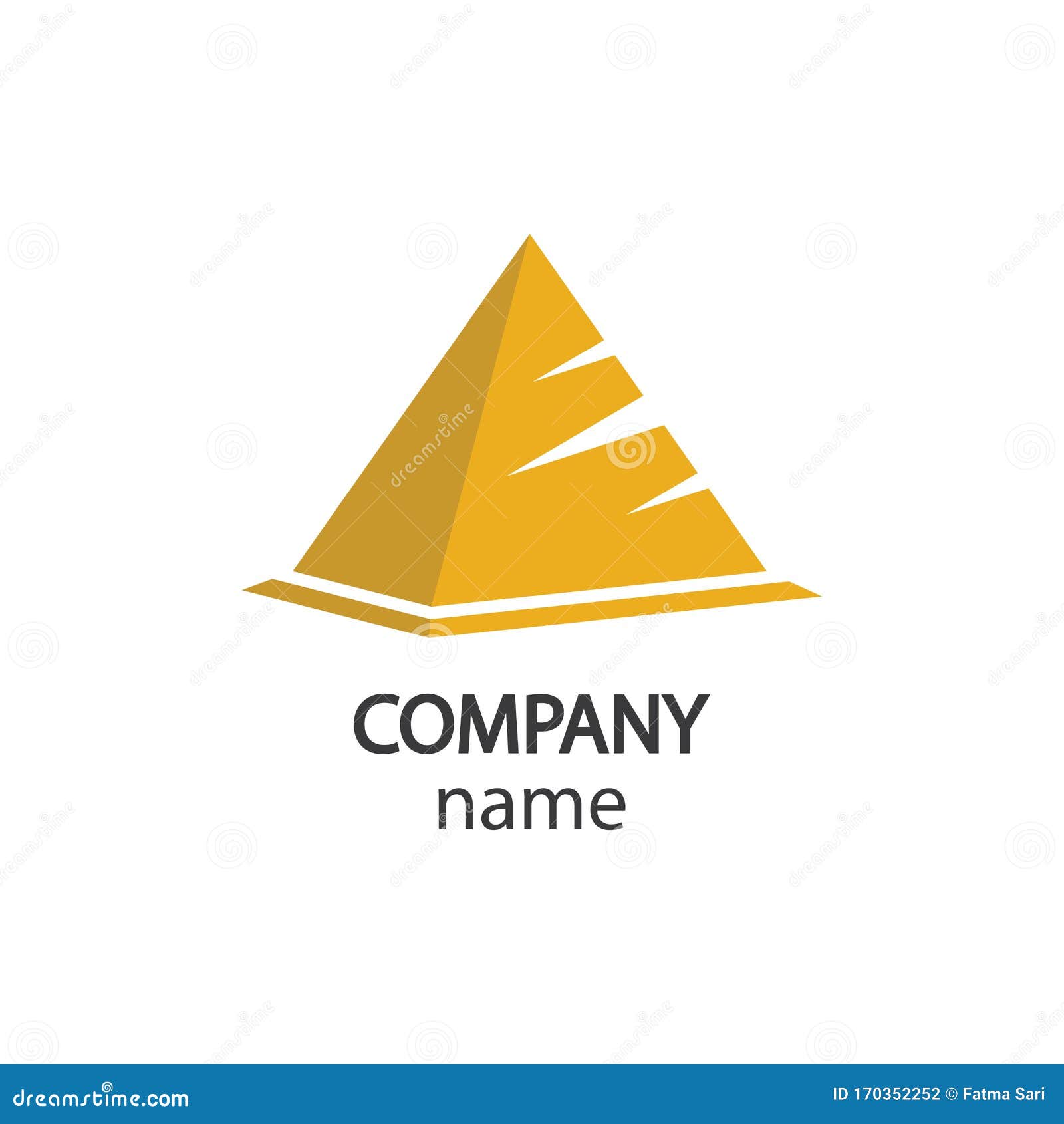 Pyramid logo vector icon stock vector. Illustration of tourism - 170352252