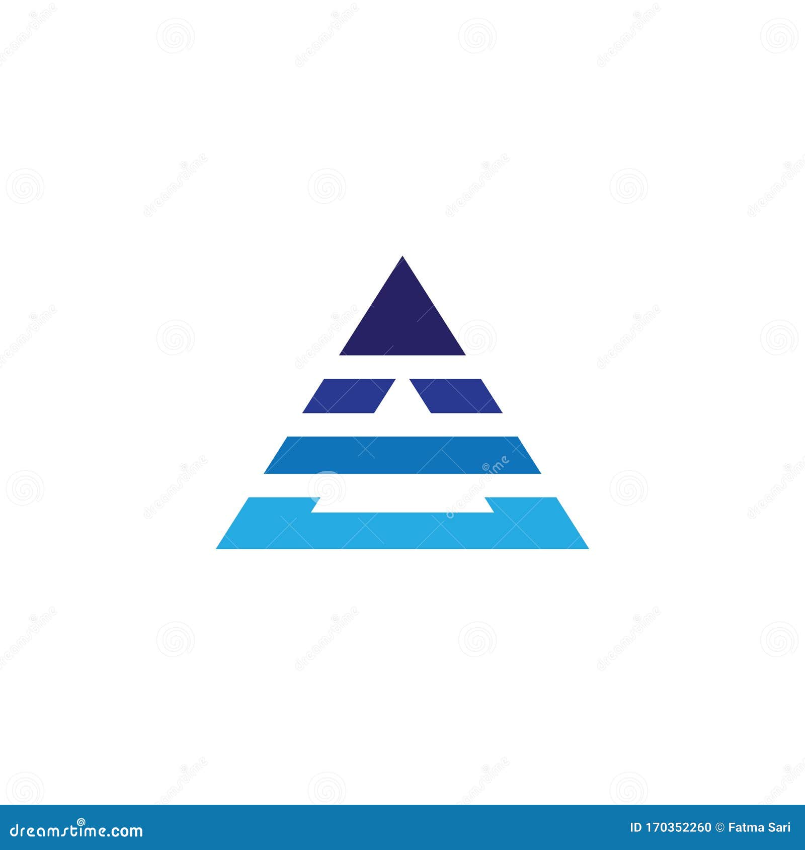 Pyramid logo vector icon stock vector. Illustration of travel - 170352260