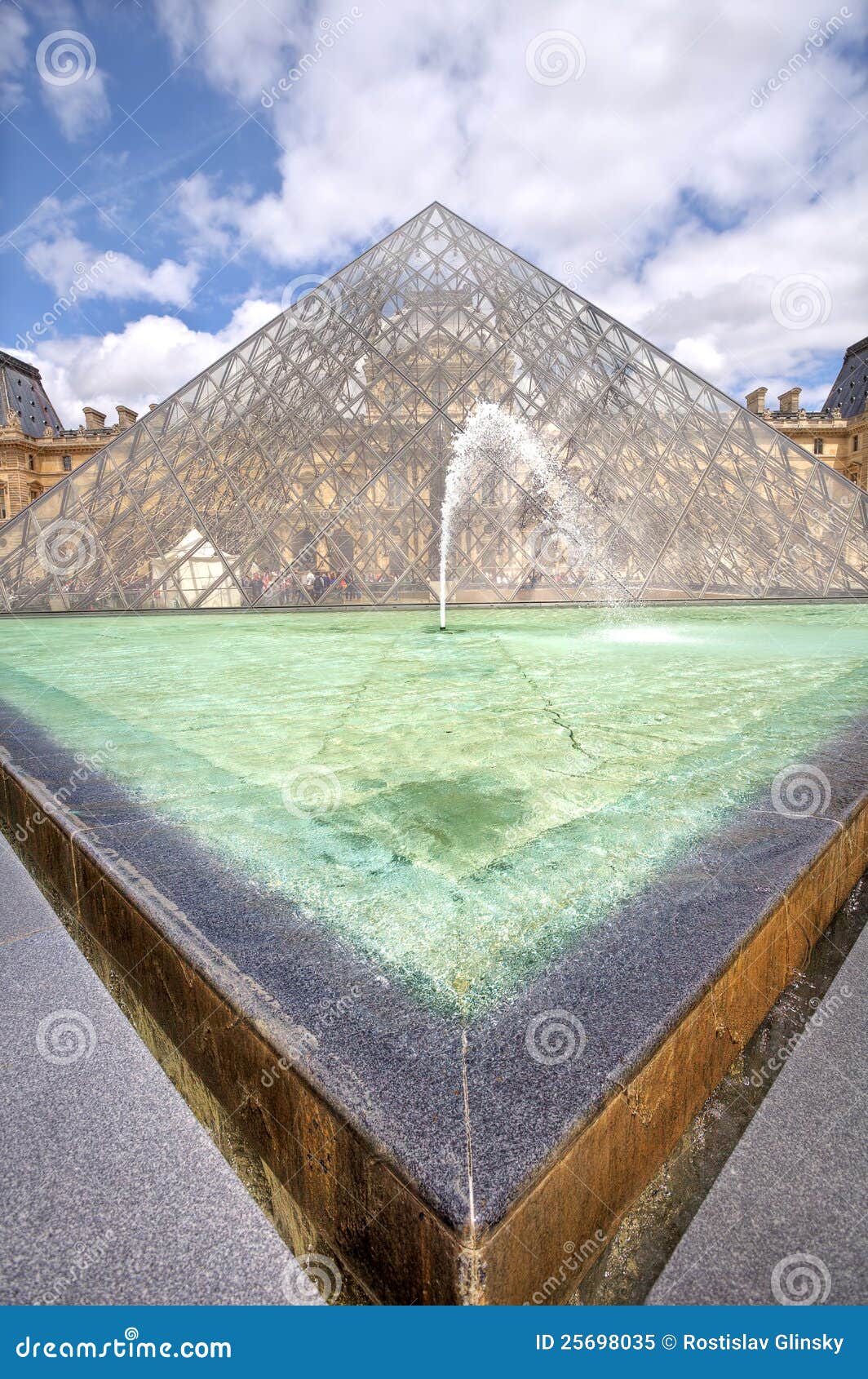 The Pyramid of Louvre. Paris, France. Editorial Image - Image of ...