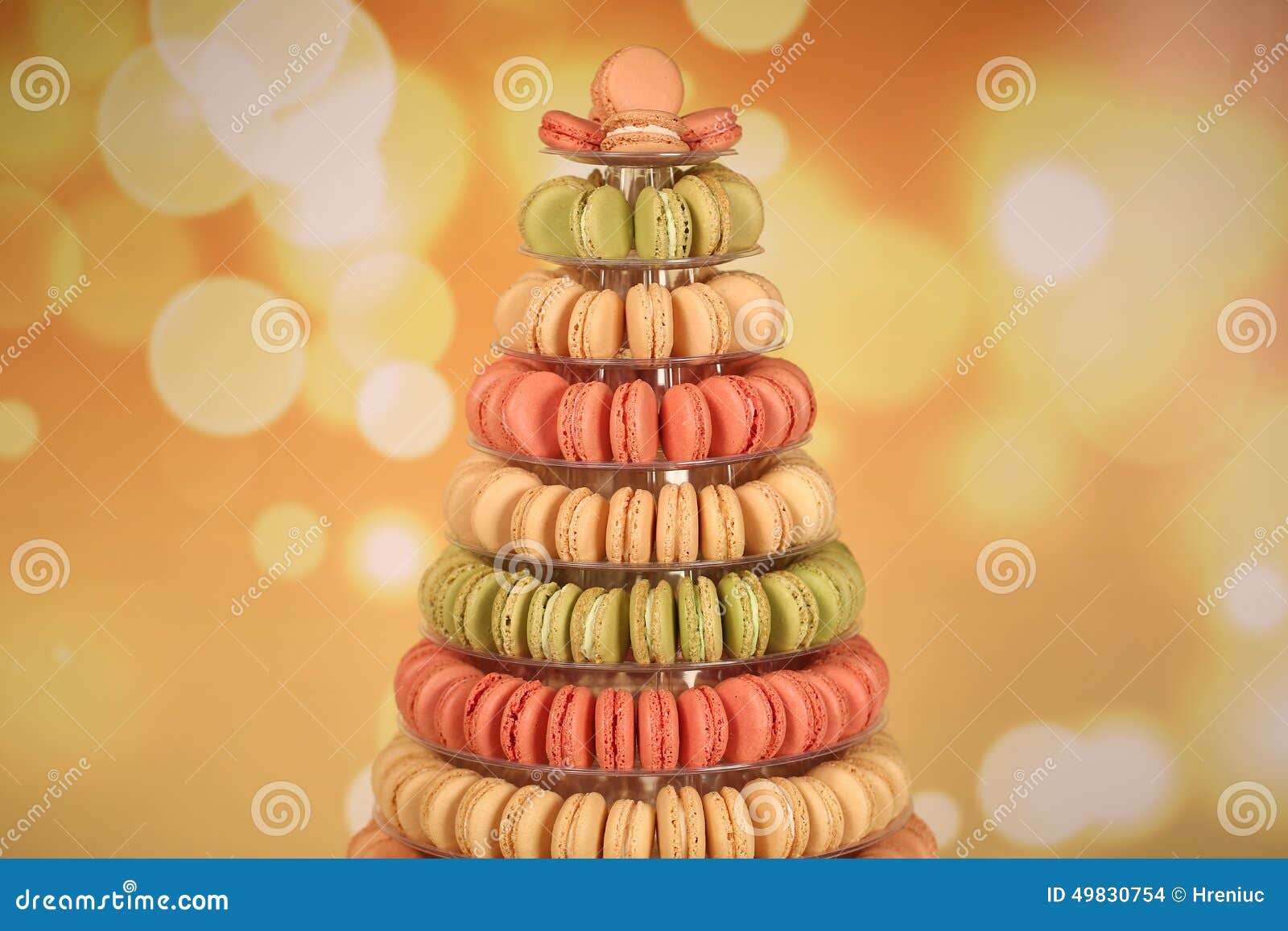 Pyramid of macaroons stock photo. Image of colourful - 49830754