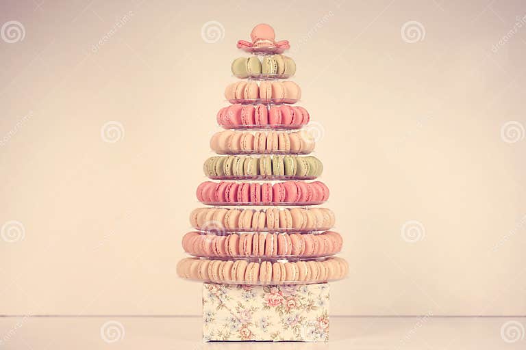 Pyramid of macaroons stock photo. Image of bakery, homemade - 49829782