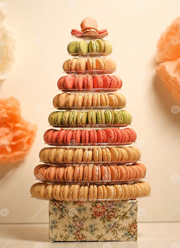 Pyramid of macaroons stock photo. Image of baked, color - 49830726