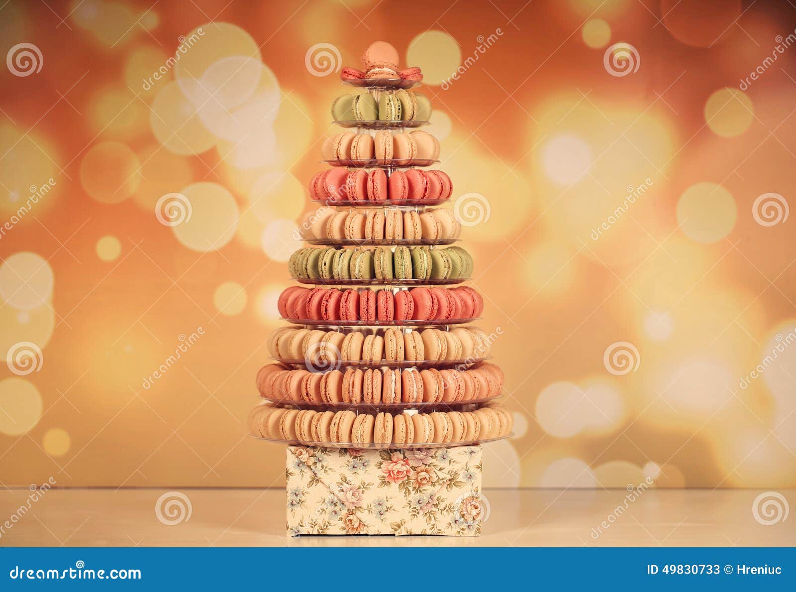 Pyramid of macaroons stock image. Image of homemade, cookie - 49830733