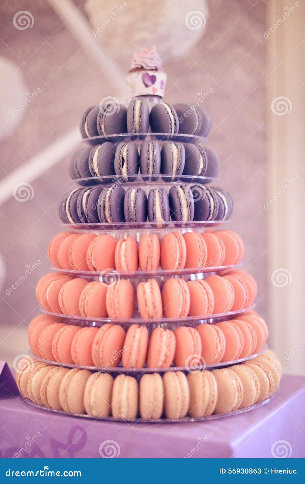 Pyramid of macaroons stock image. Image of confection - 56930863