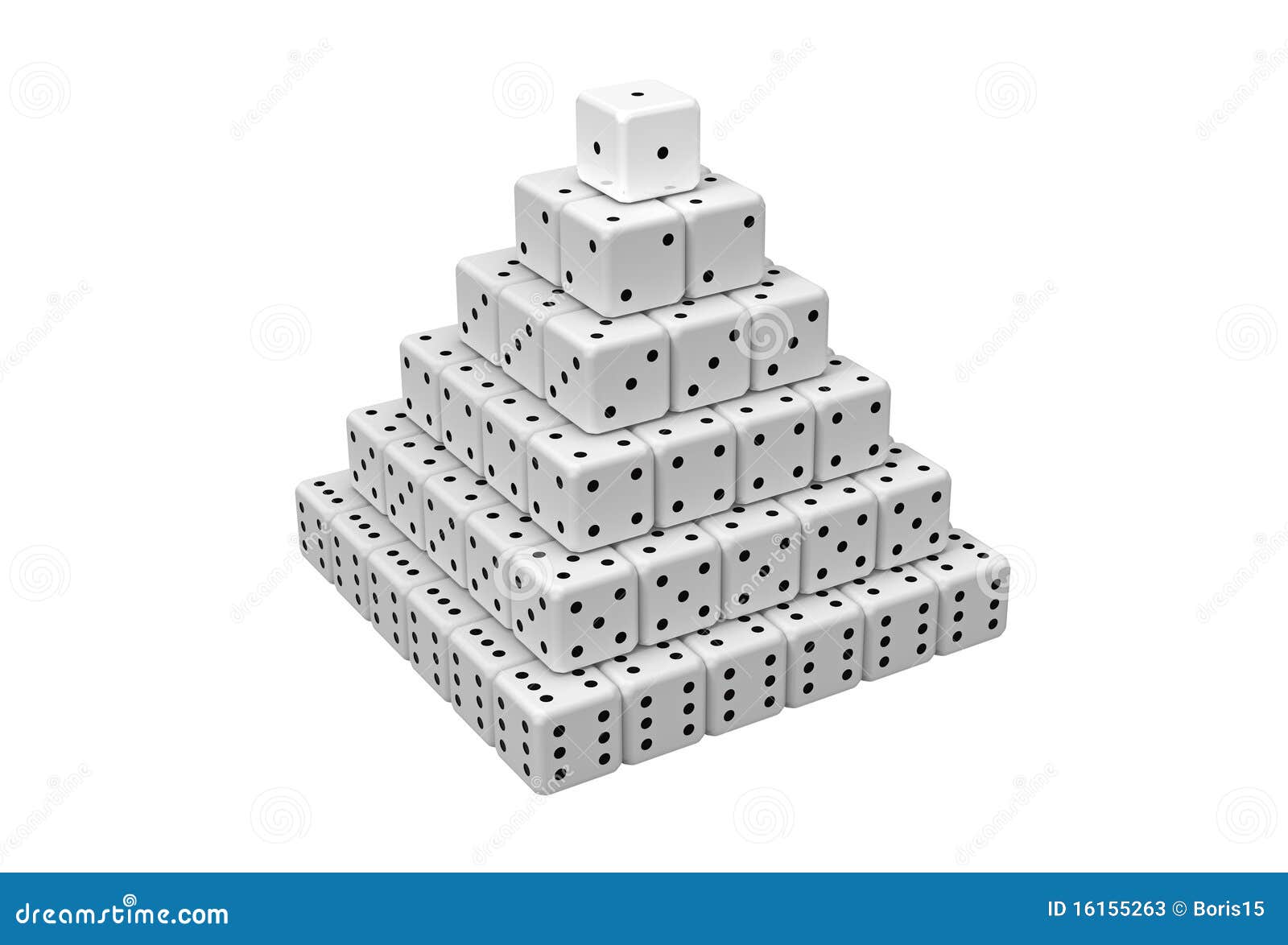 Pyramid made of dices stock illustration. Illustration of puzzle - 16155263