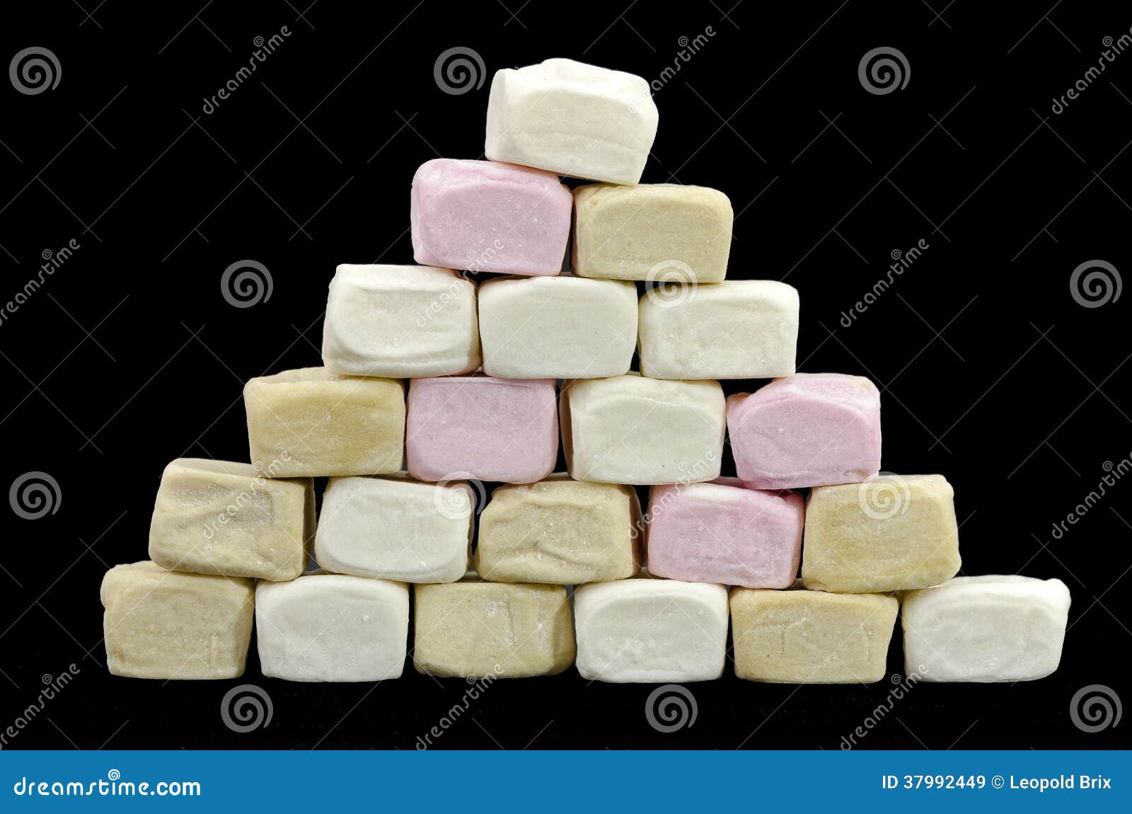 Pyramid Made of Marshmallows Stock Image - Image of block, coloured ...