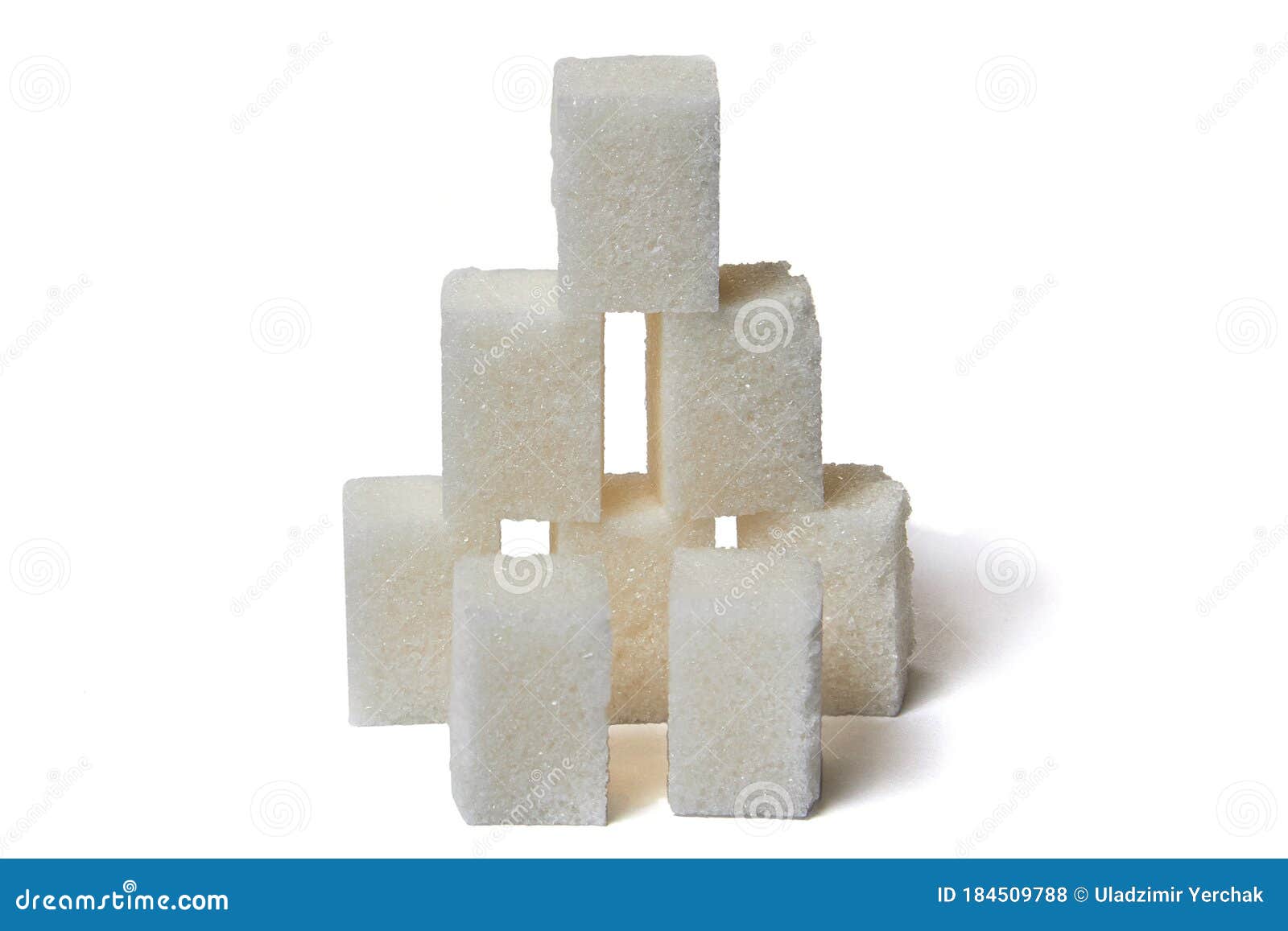 The Pyramid is Made of Pieces of Sugar Isolated of White Stock Photo ...