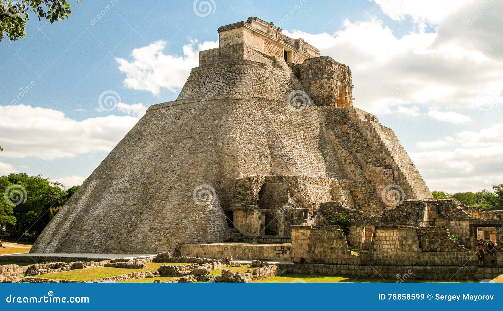 Pyramid of Magician, Uxmal stock image. Image of landmark - 78858599