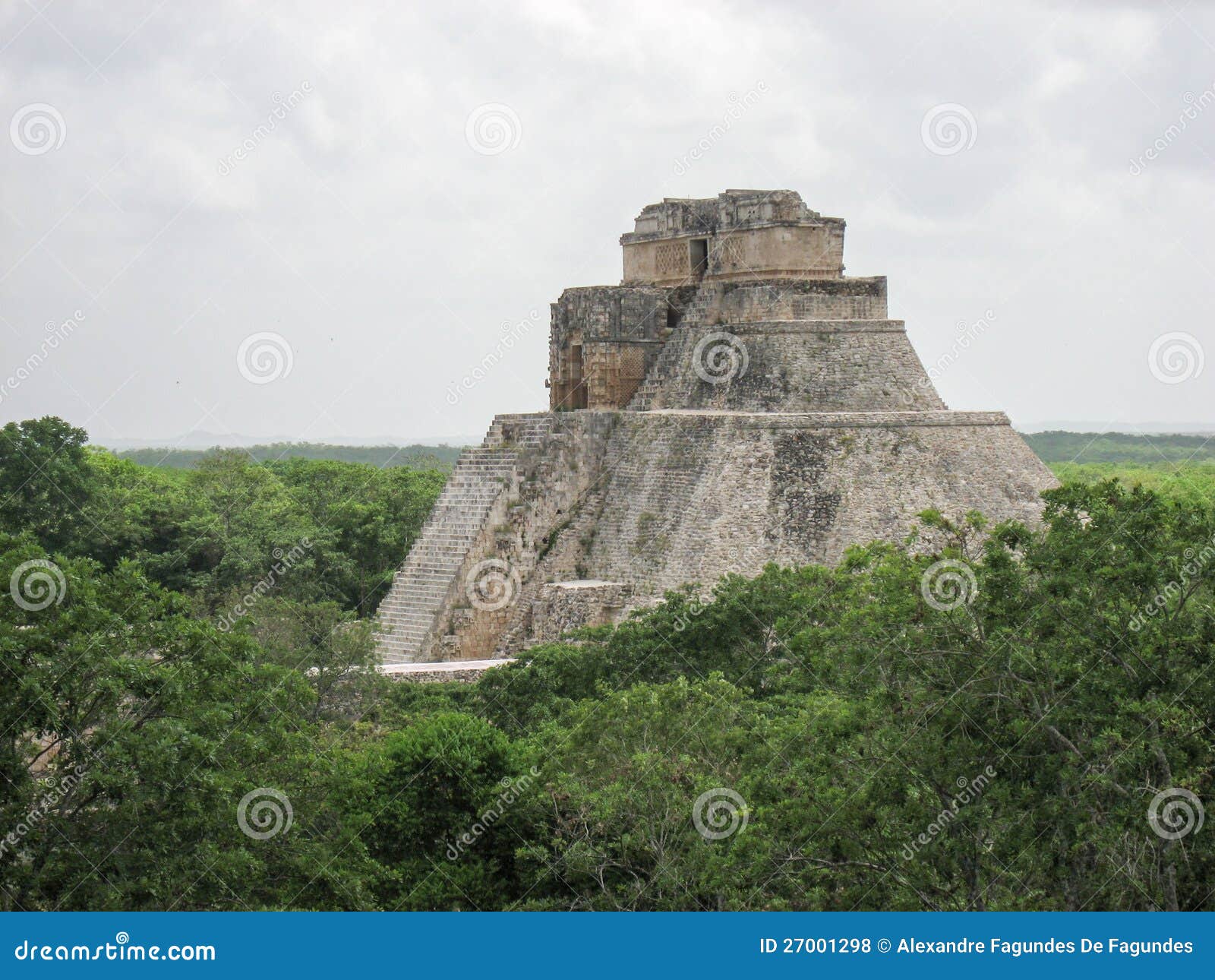 The Pyramid of the Magician Uxmal Yucatan Mexico Stock Photo - Image of ...