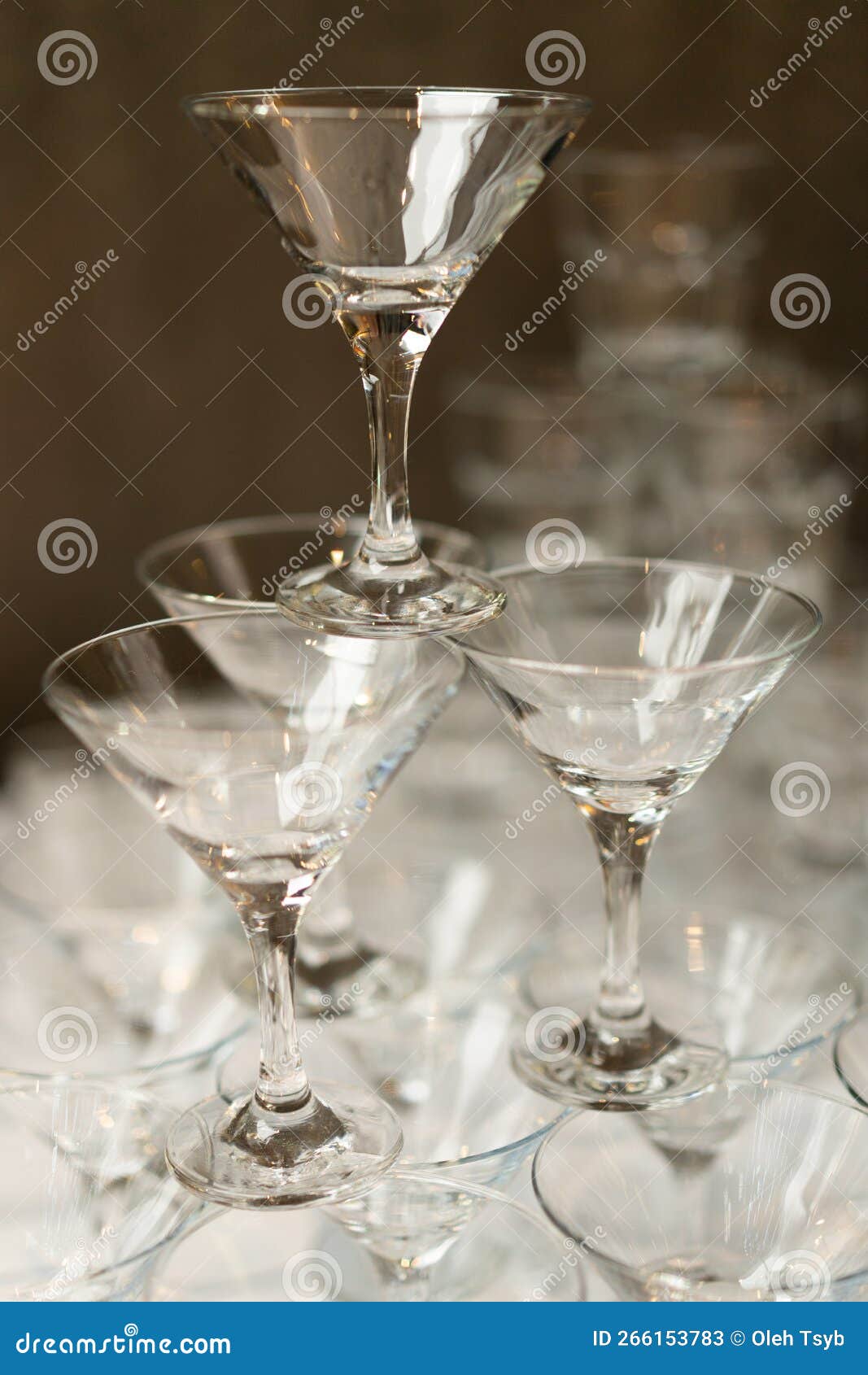 Pyramid of Martini Glasses for Martini Stock Image - Image of banquet ...