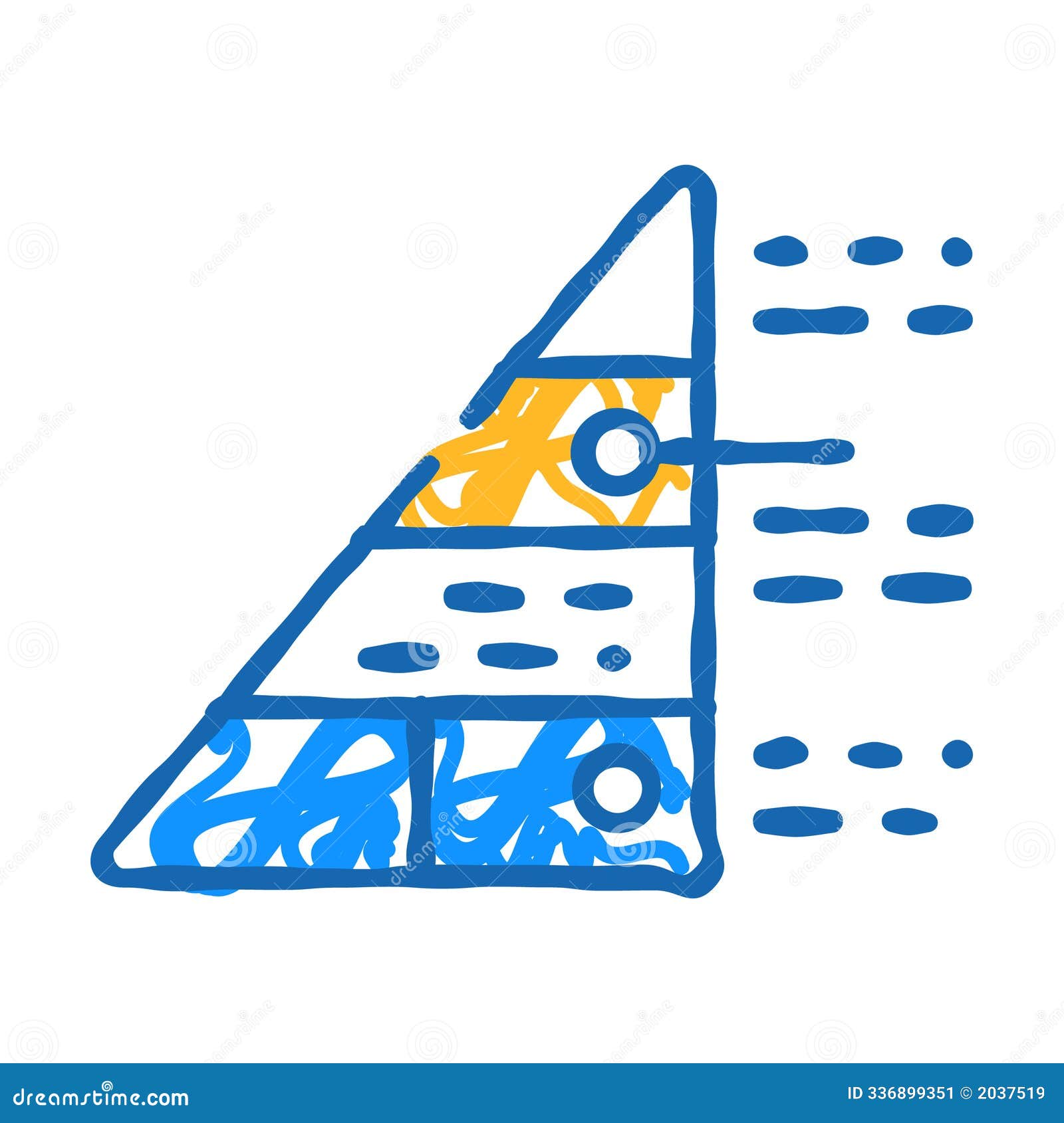 Pyramid Maslow Icon Doodle Illustration Stock Illustration ...