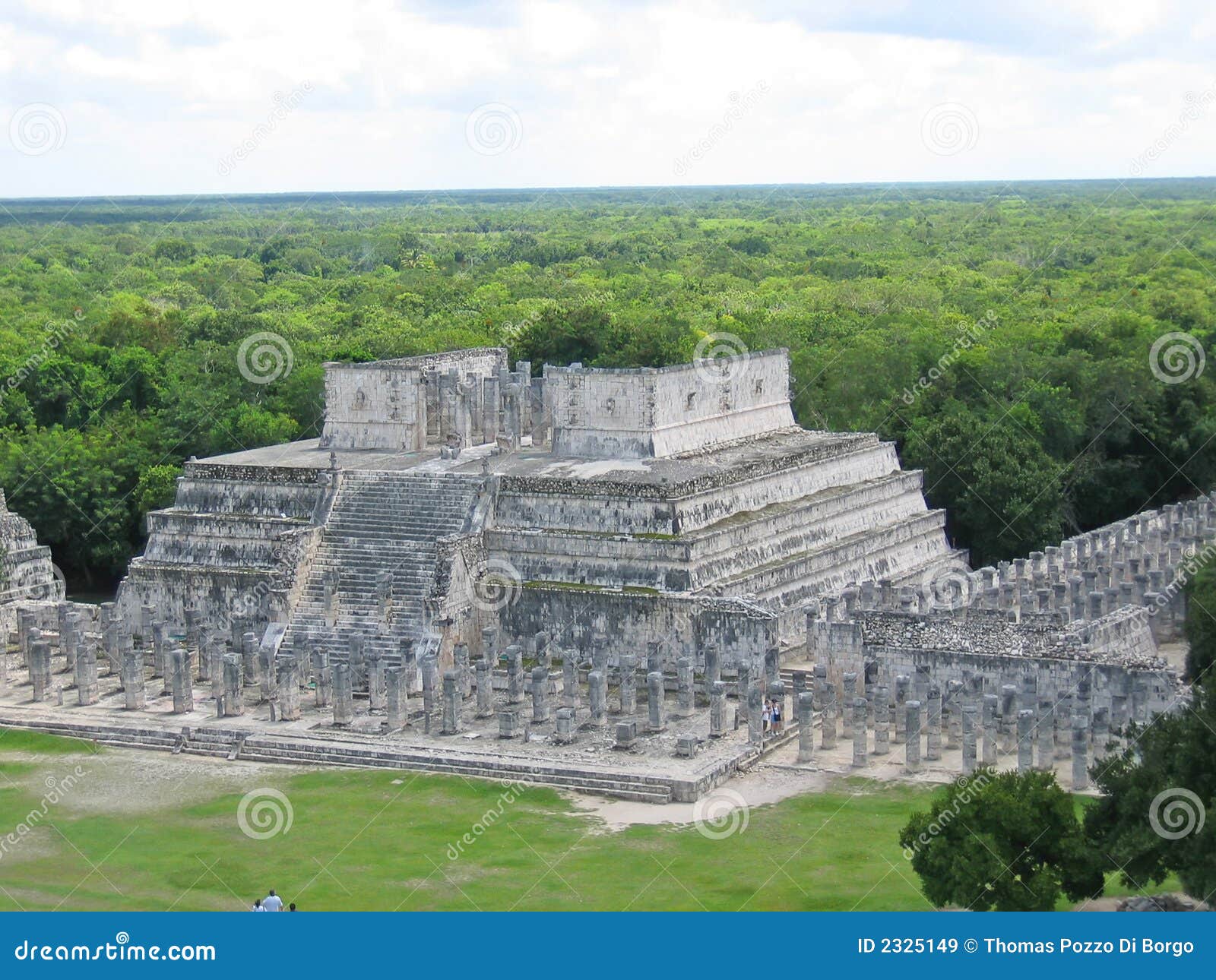 Pyramid Maya with the Jungle Stock Image - Image of american, city: 2325149