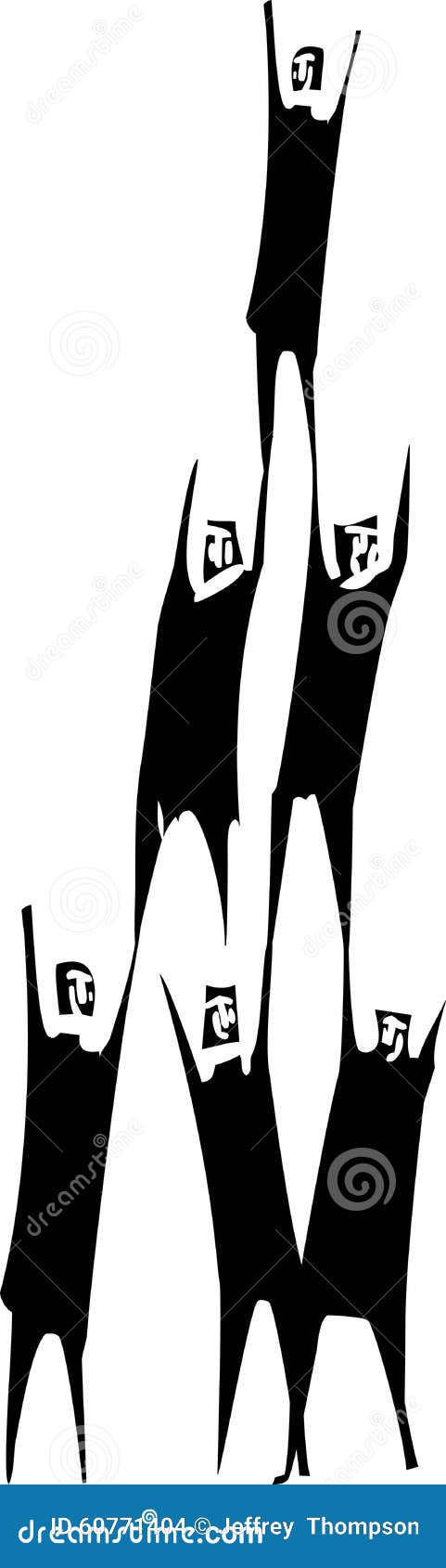 Pyramid of Men stock vector. Illustration of travel, market - 60771404