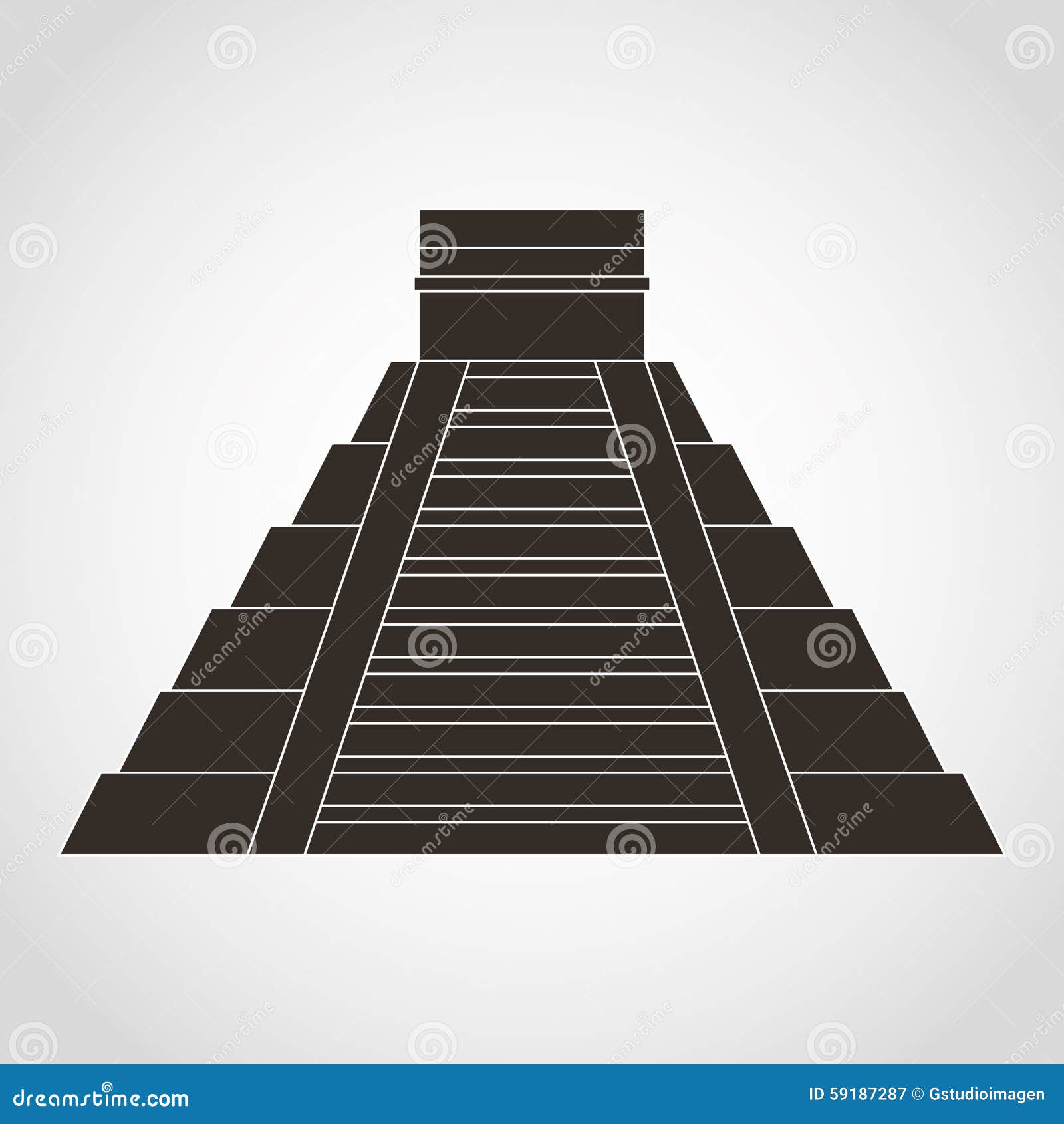 Pyramid mexican stock vector. Illustration of monument - 59187287